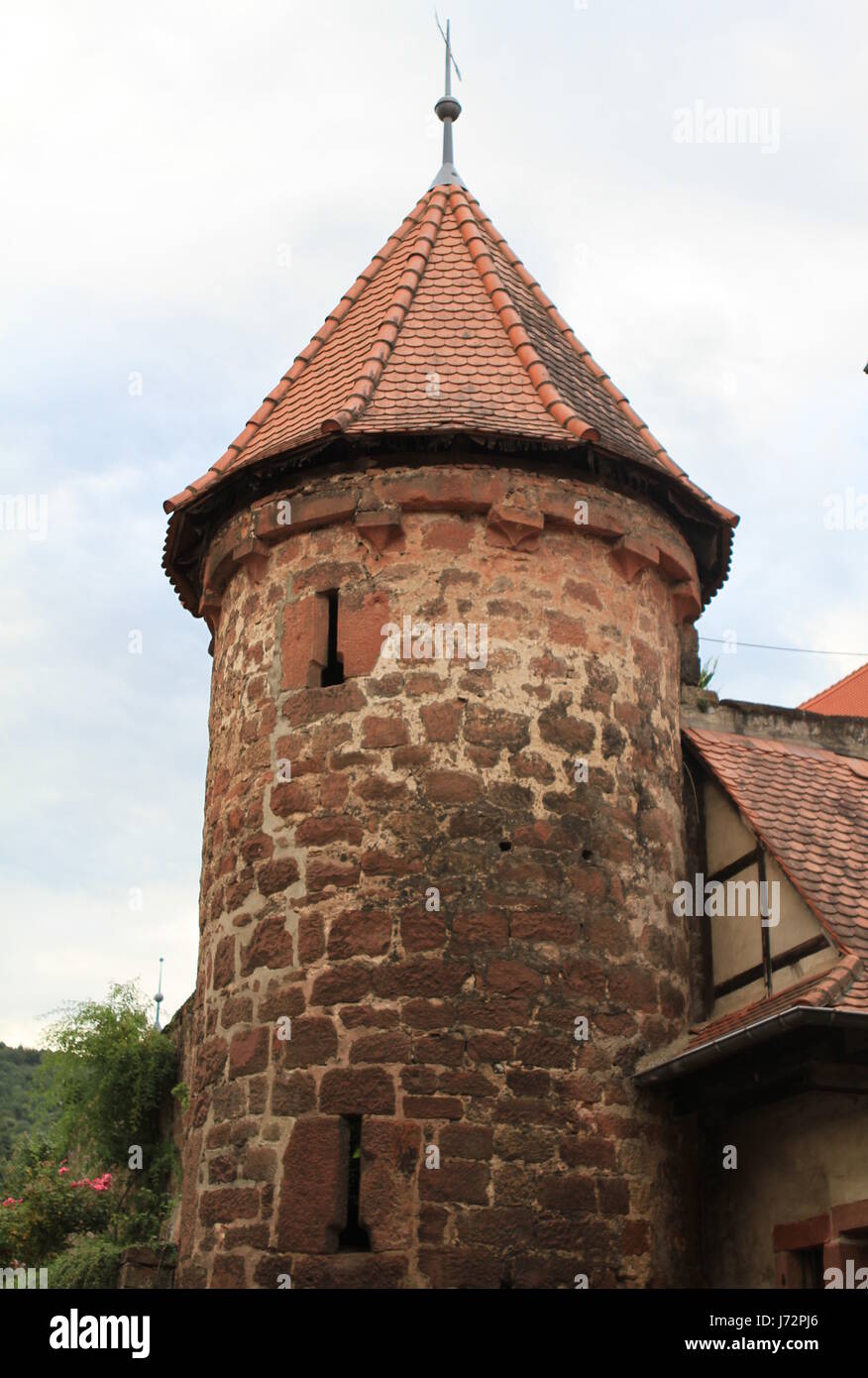 house building tower historical window porthole dormer window pane ...