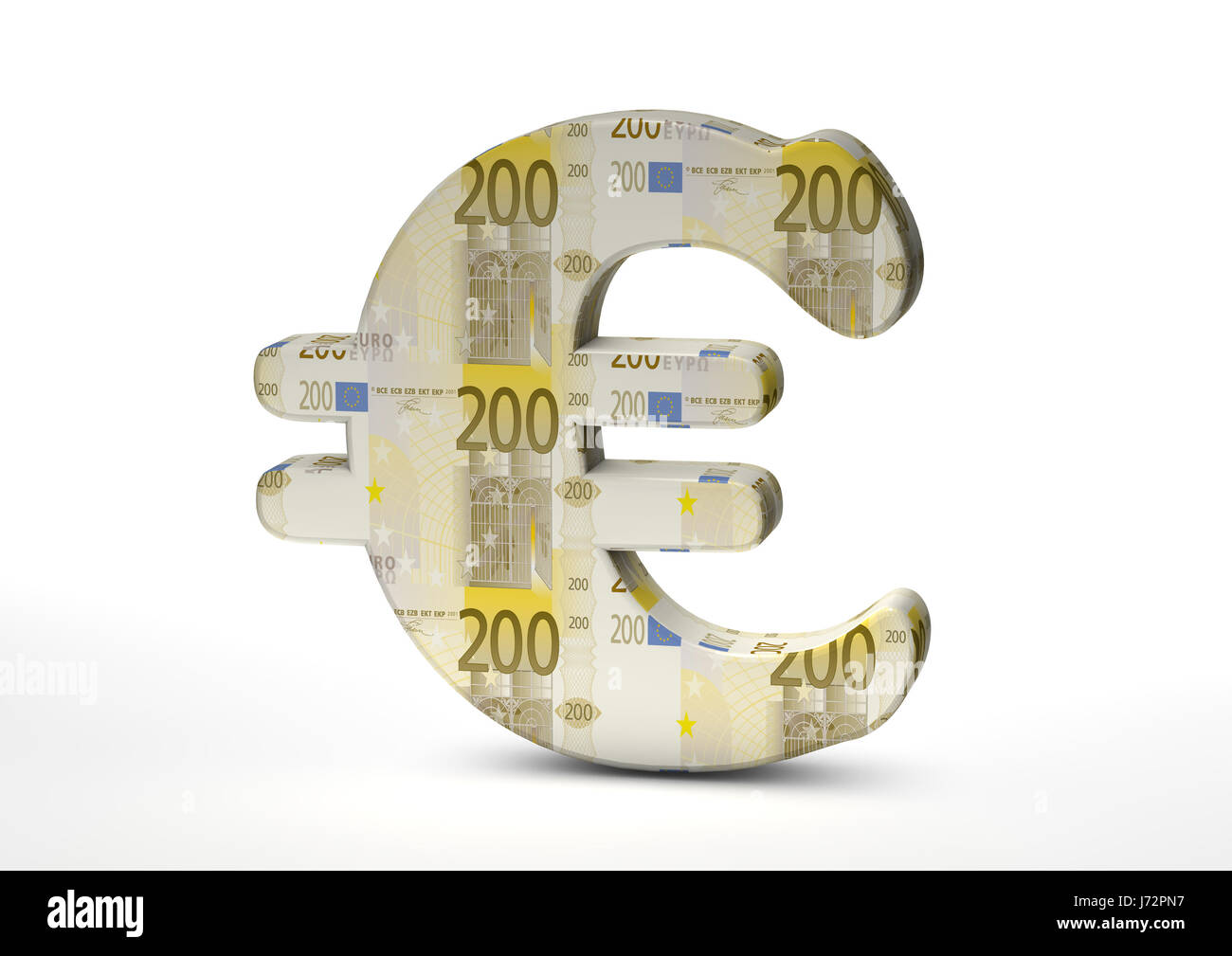 currency euro bank note two hundred pictogram symbol pictograph trade ...