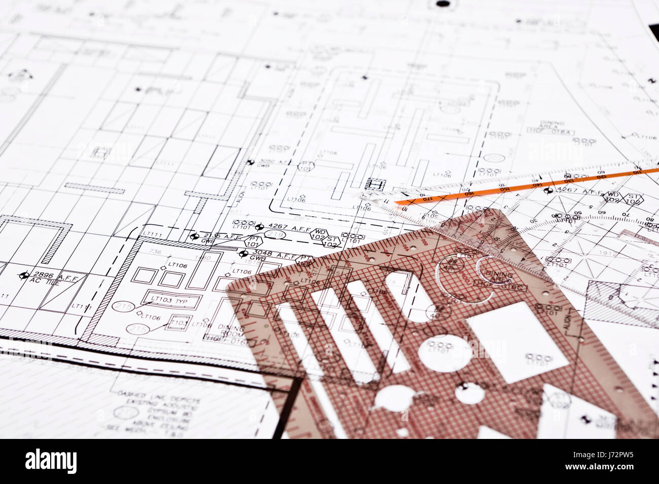 Architectural technical blueprint background, engineering, construction ...