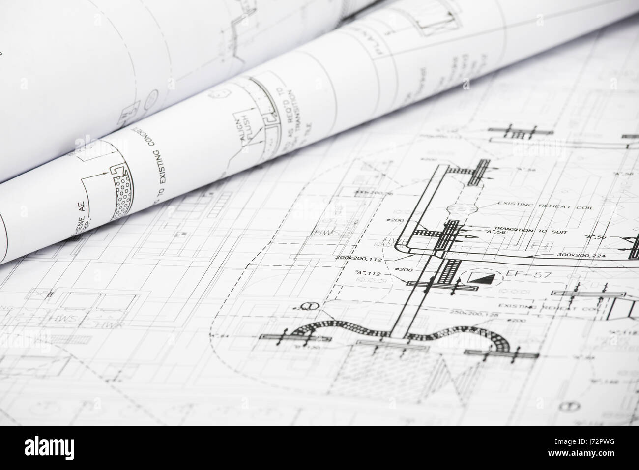 Architectural technical blueprint background, engineering, construction ...