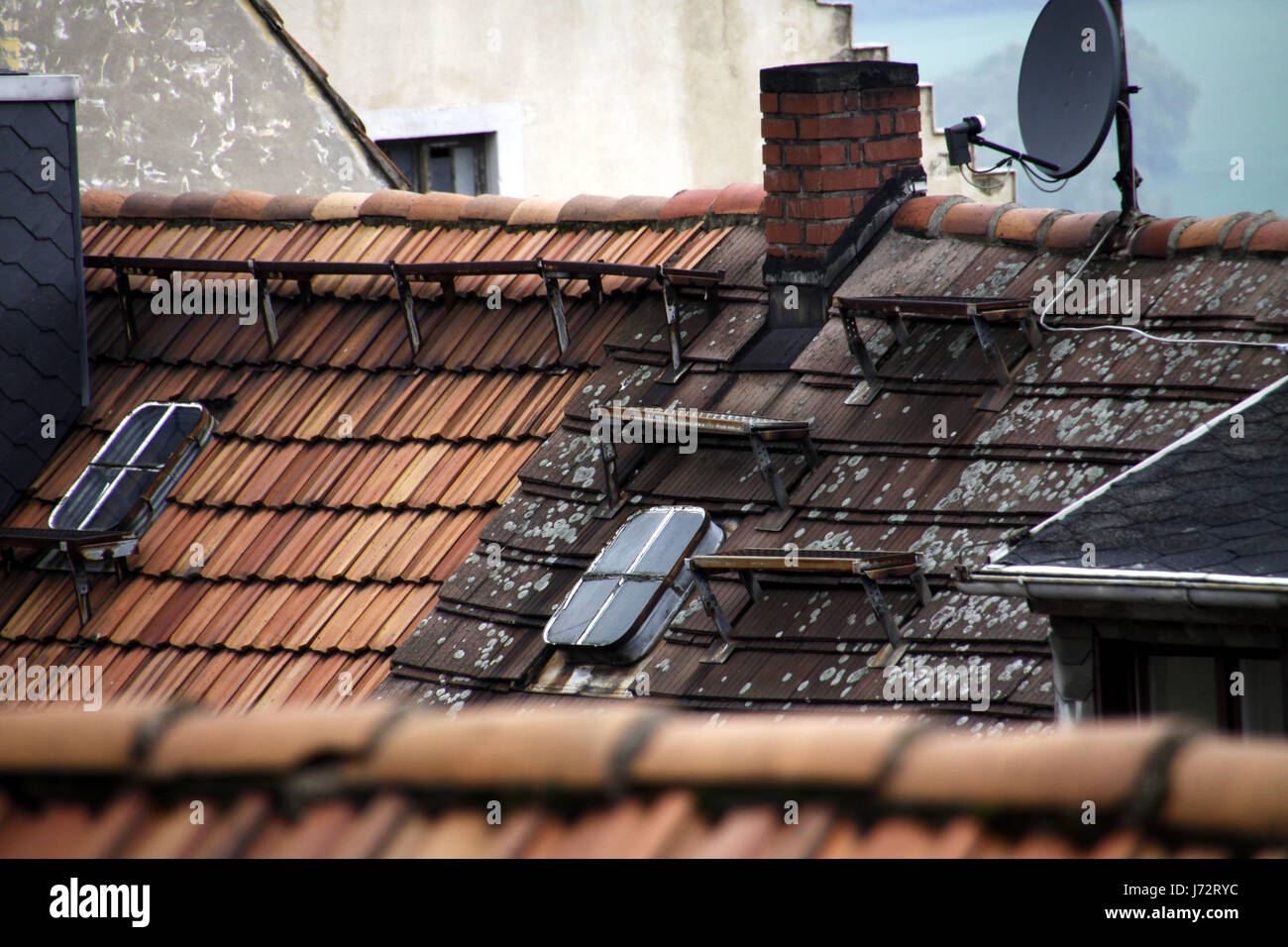 window porthole dormer window pane roofs tile chimney drainpipe chimney ...