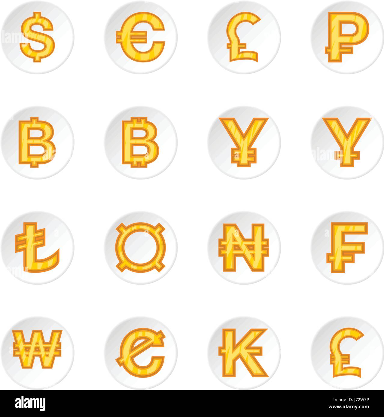 Currency icons set Stock Vector Image & Art - Alamy