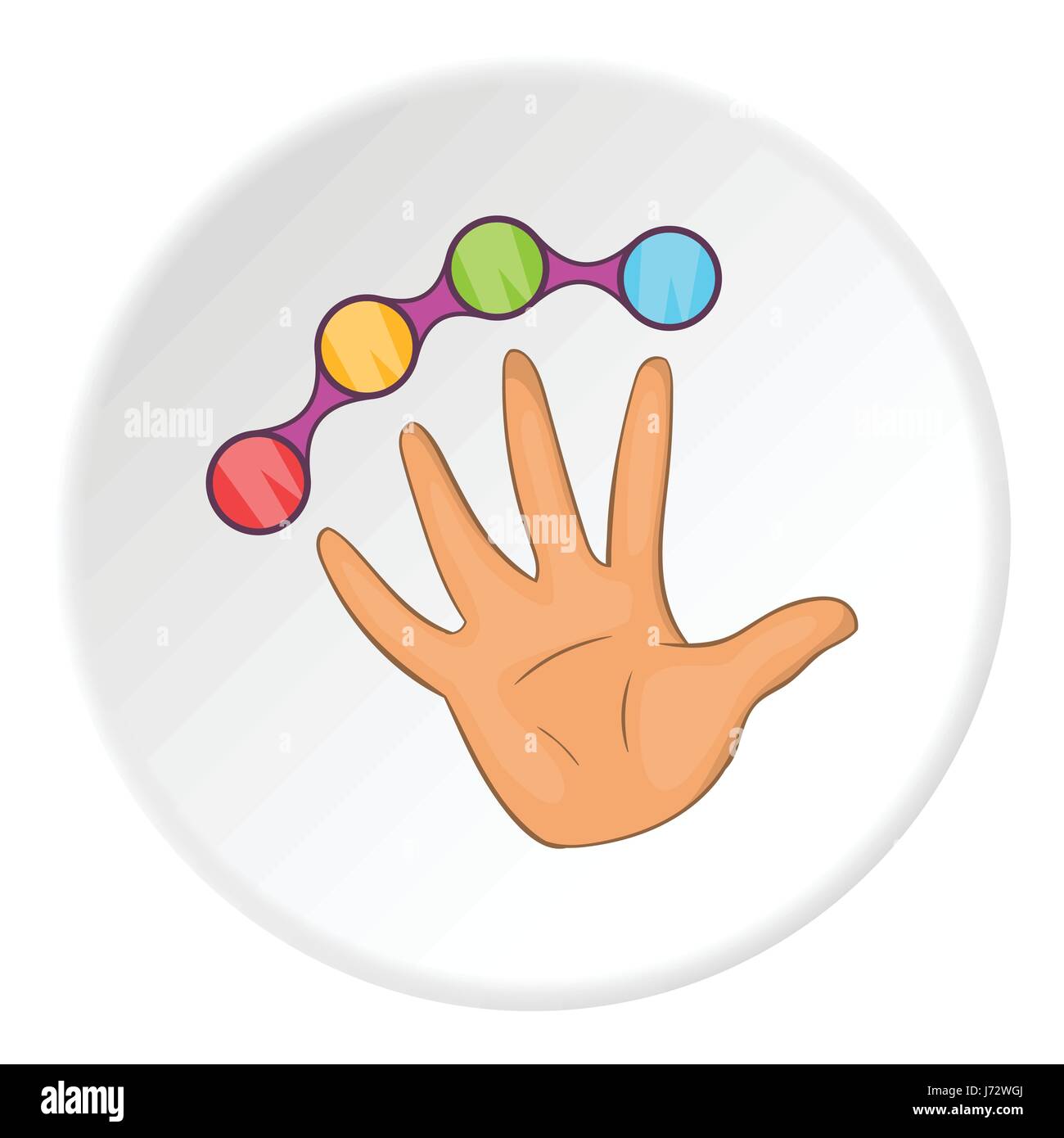 Knuckles with hand icon, cartoon style Stock Vector Image & Art - Alamy