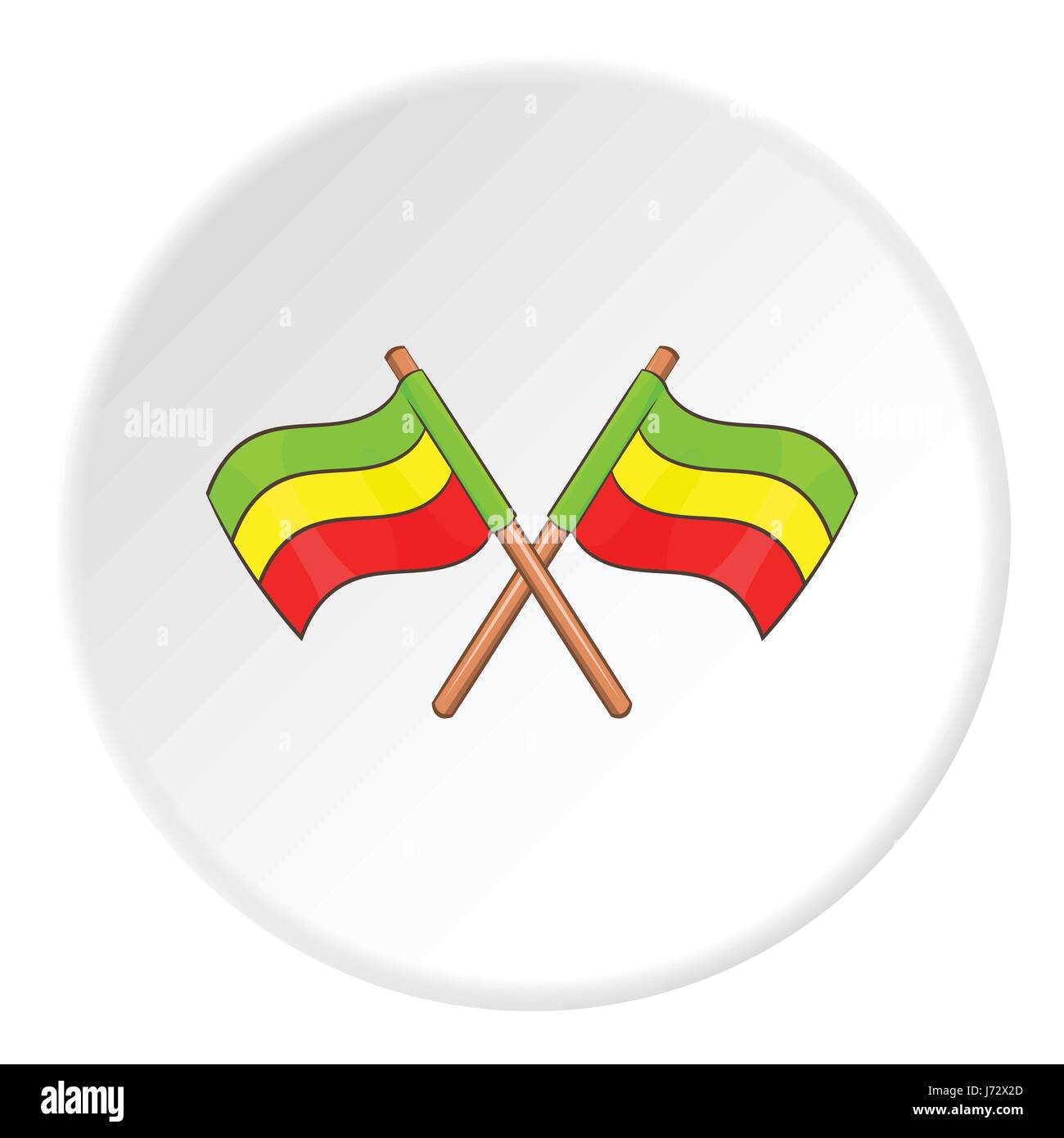 Flags icon, cartoon style Stock Vector Image & Art - Alamy