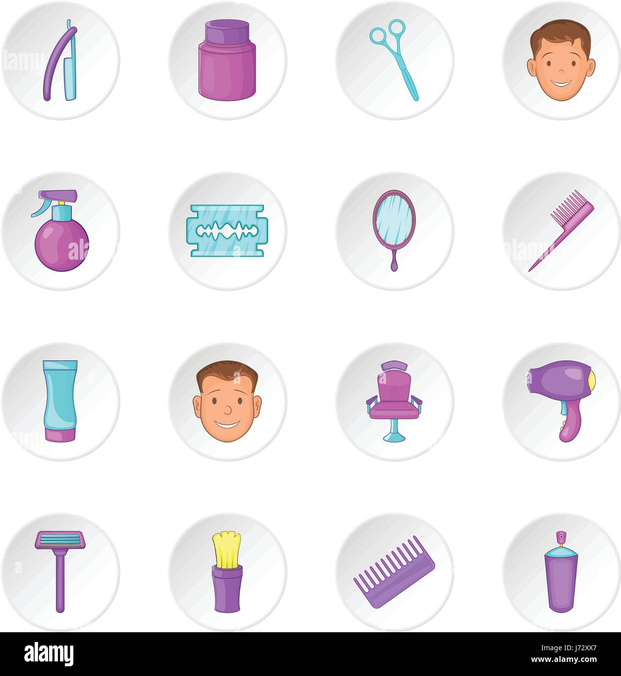 Shaving brush set cartoon Stock Vector Images - Alamy