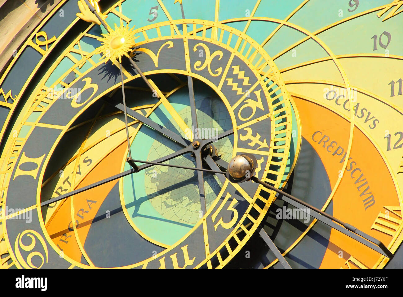 prague clock - prague tower clock 03 Stock Photo - Alamy