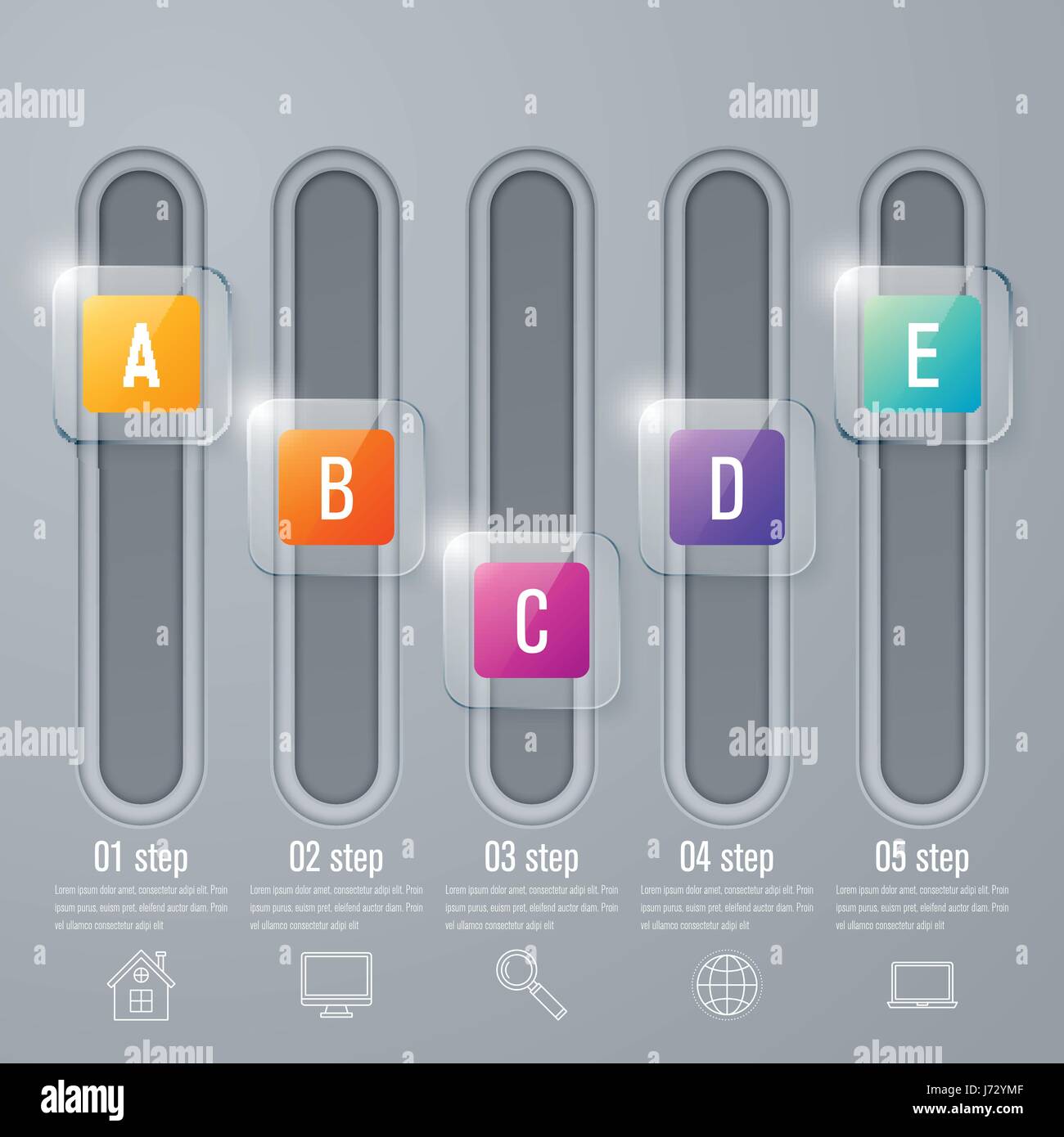 Infographic template of square elements Stock Vector Image & Art - Alamy