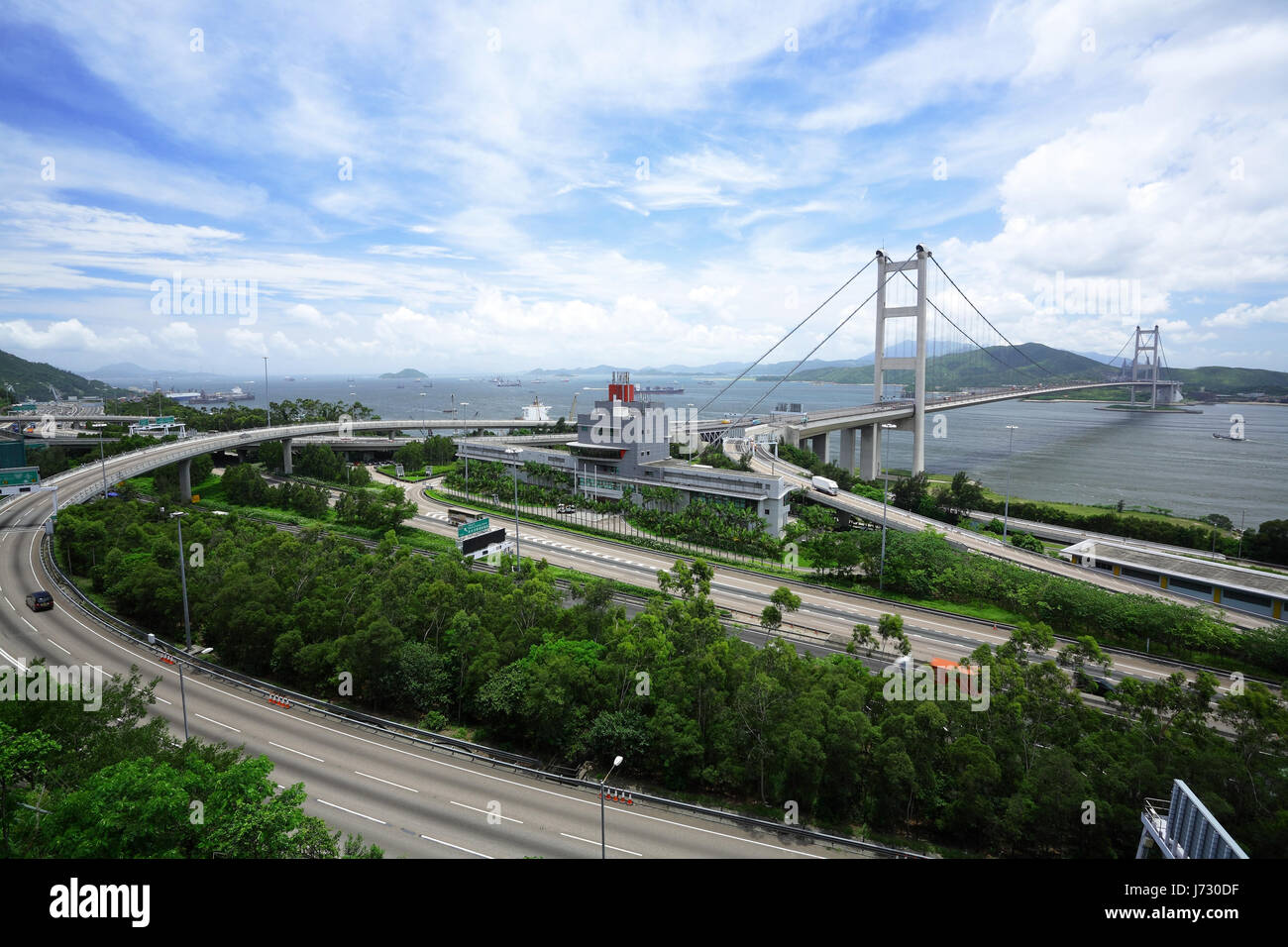 modern modernity traffic transportation bridge transport blue motion ...