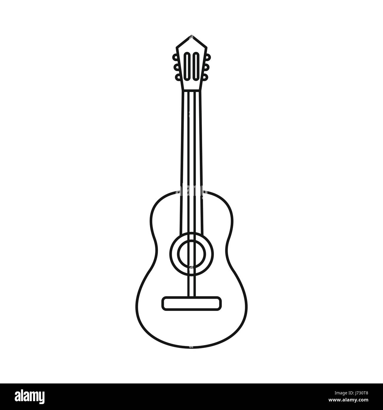 Acoustic guitar icon, outline style Stock Vector Image & Art - Alamy