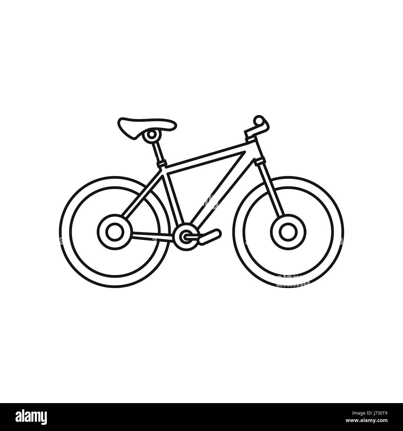 Bicycle icon, outline style Stock Vector Image & Art - Alamy