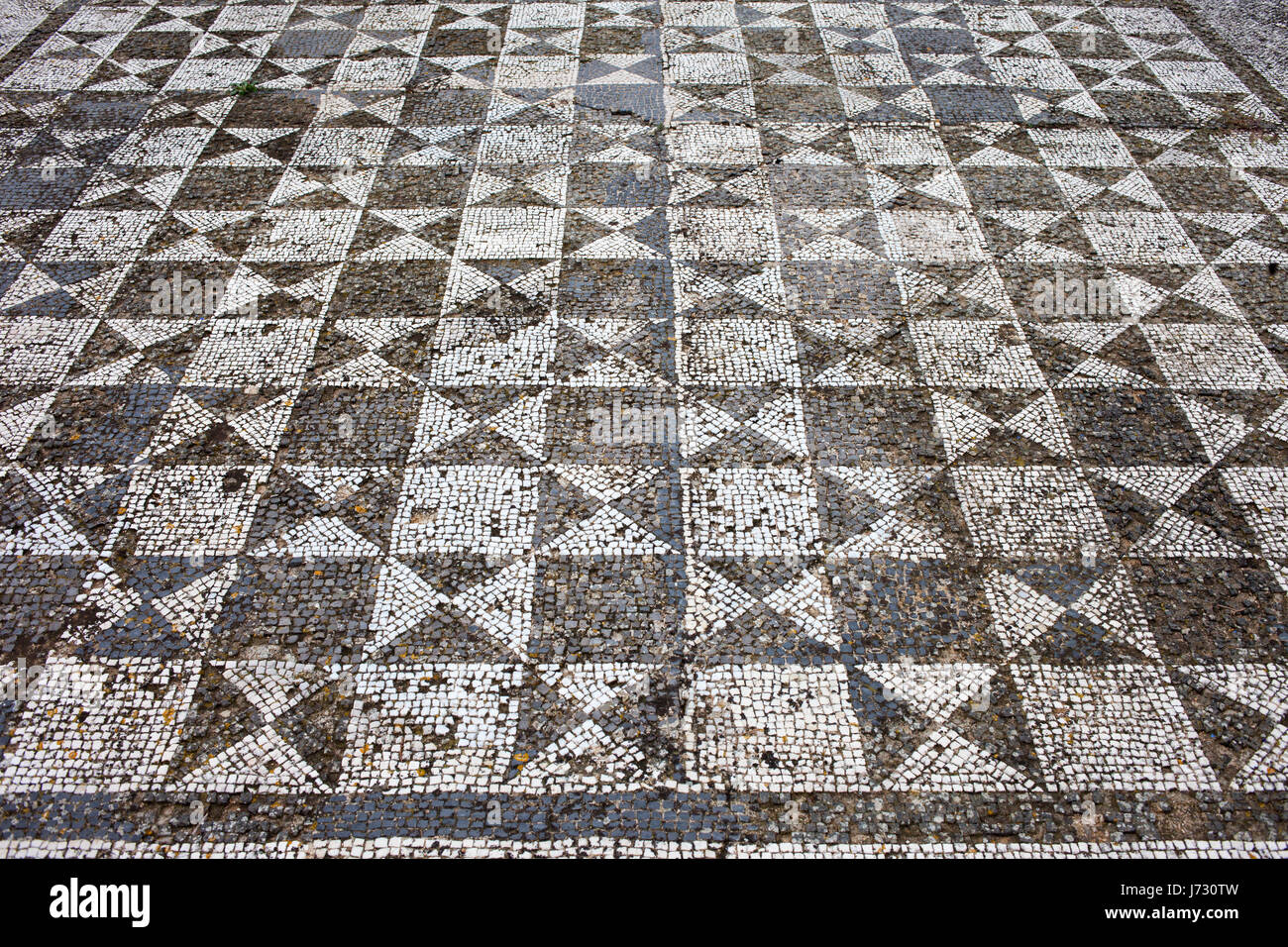 Els Ametllers ancient Roman villa mosaic floor in Tossa de Mar town ...