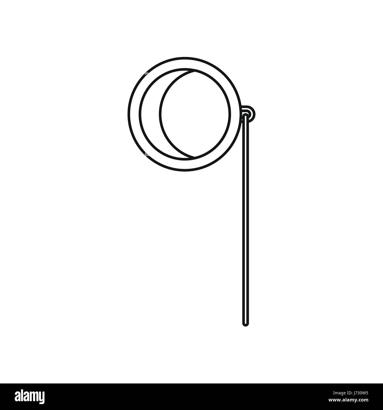 Monocle isolated white background Black and White Stock Photos & Images ...