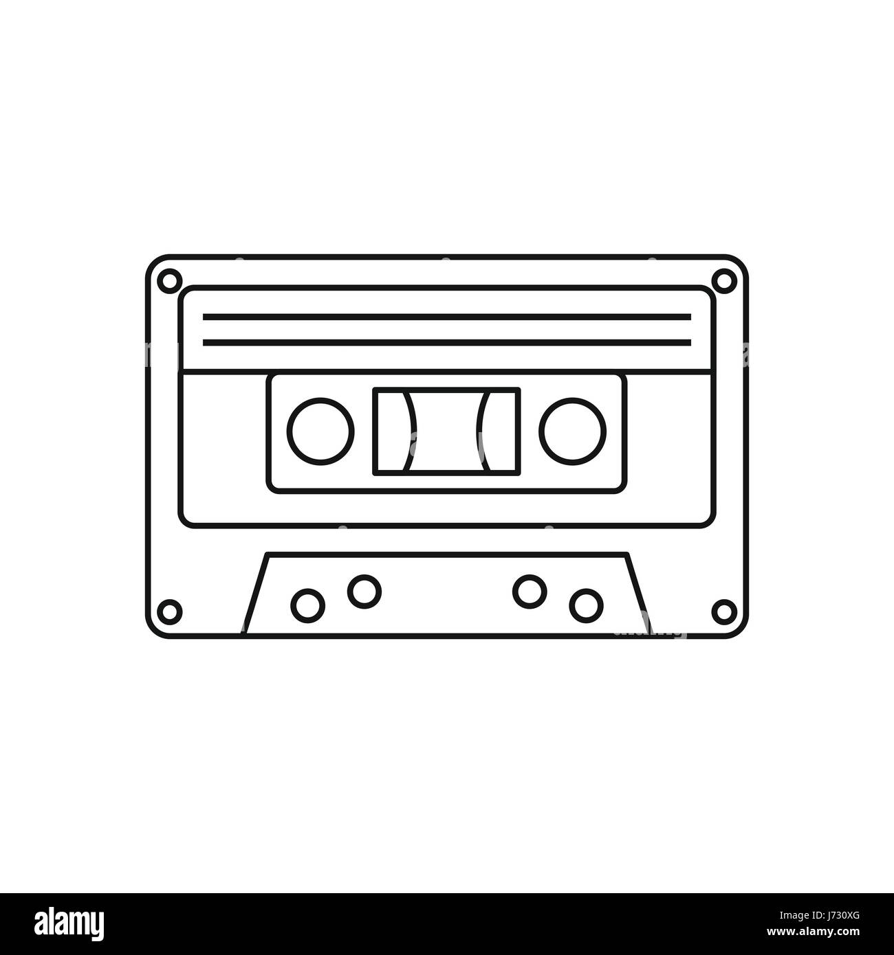 Audio cassette icon, outline style Stock Vector Image & Art - Alamy