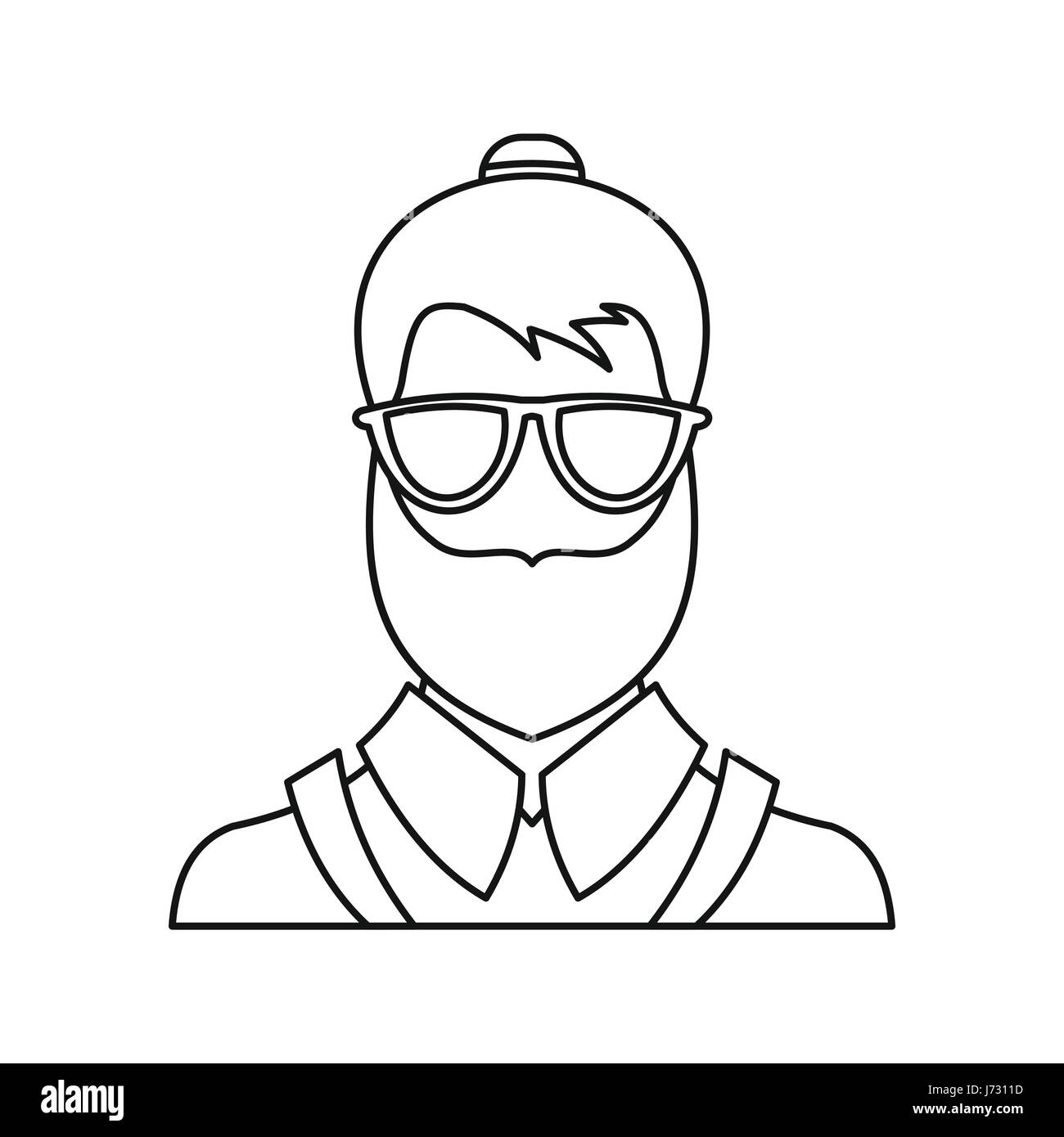 Cool style guy bearded Black and White Stock Photos & Images - Alamy