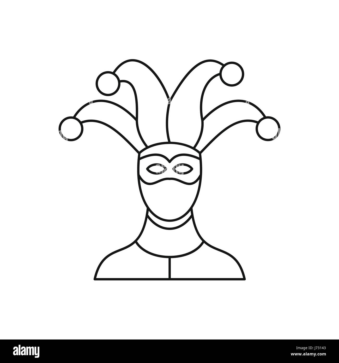 Jester icon, outline style Stock Vector Image & Art - Alamy