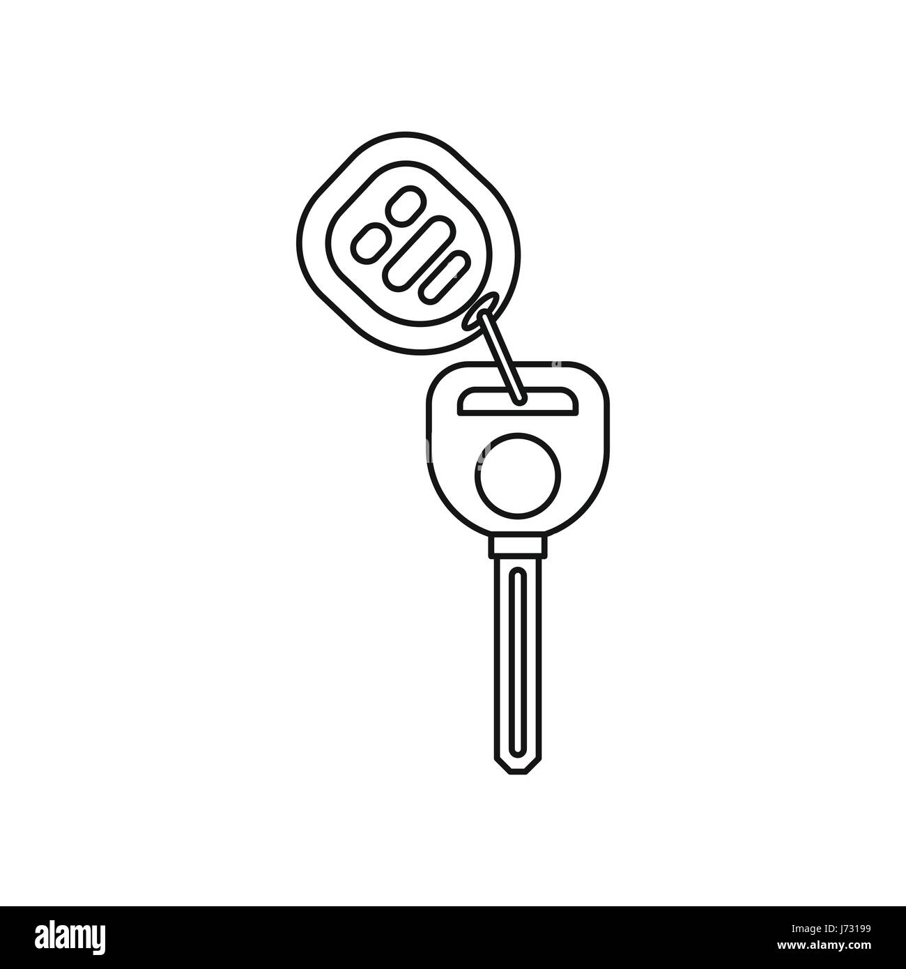 Car alarm and key icon, outline style Stock Vector Image & Art - Alamy