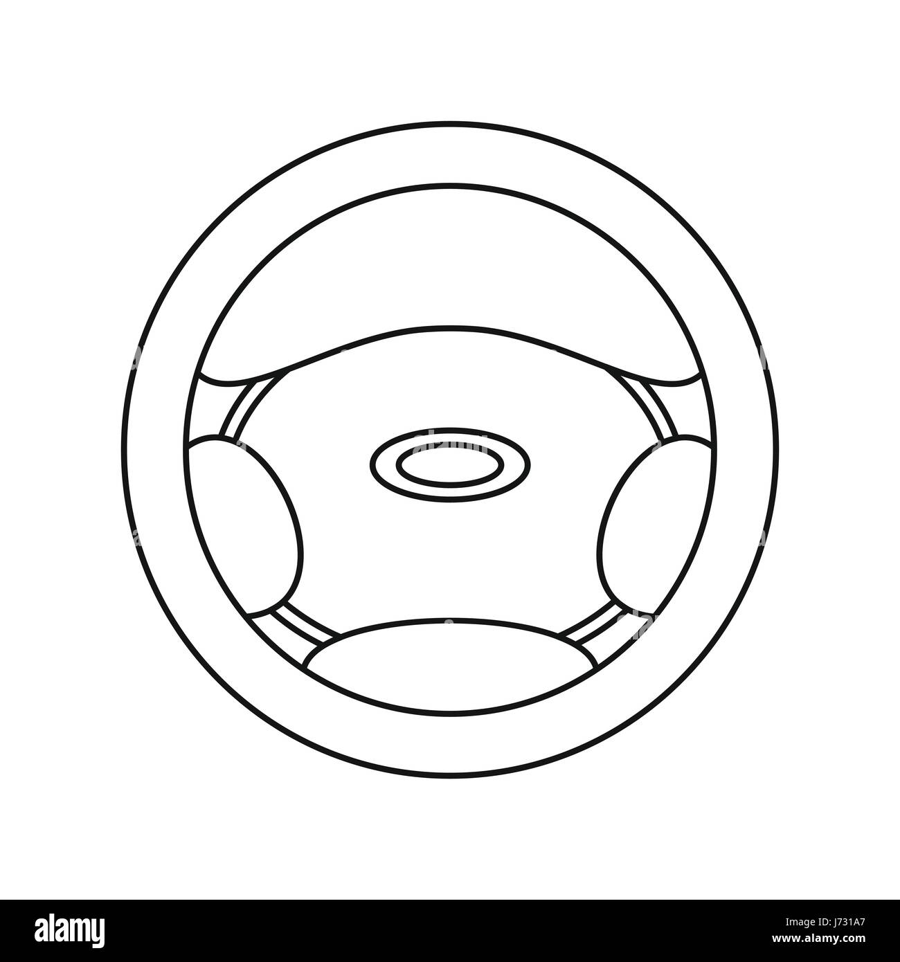 Steering wheel icon, outline style Stock Vector Image & Art - Alamy