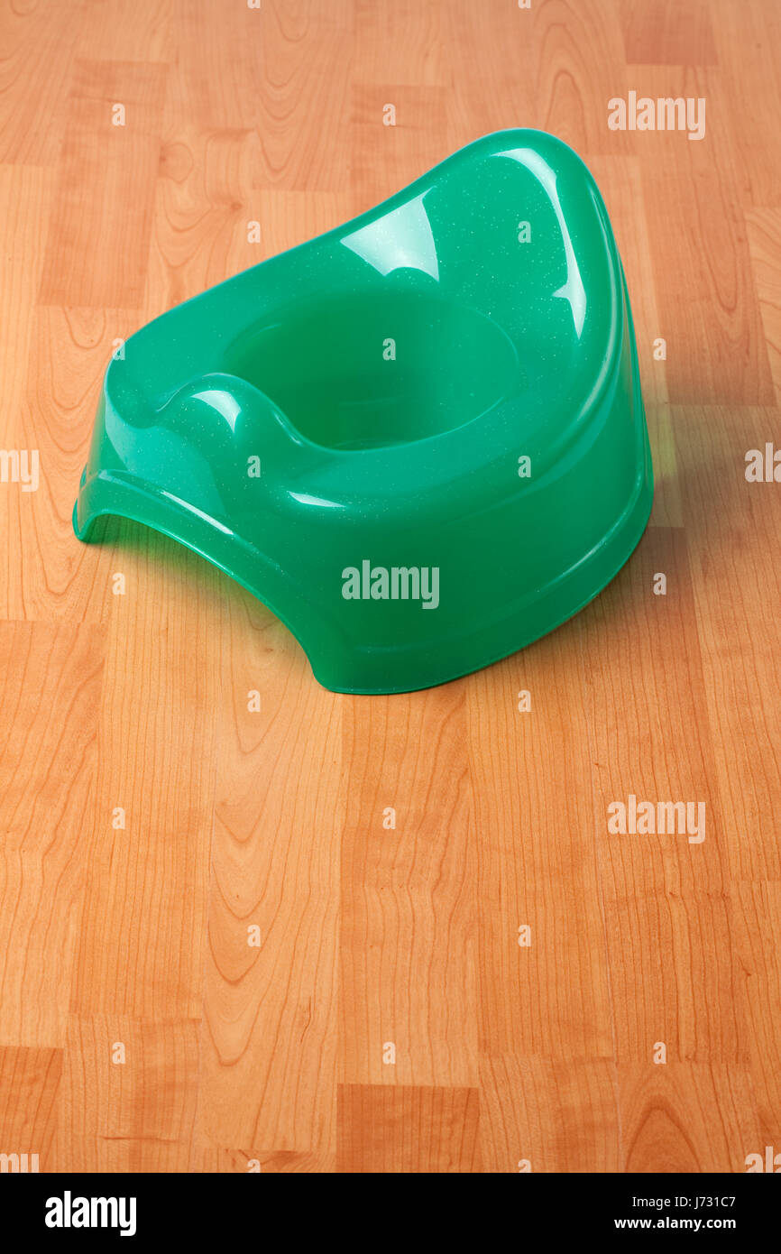 small tiny little short toilet plastic synthetic material pot urine ...