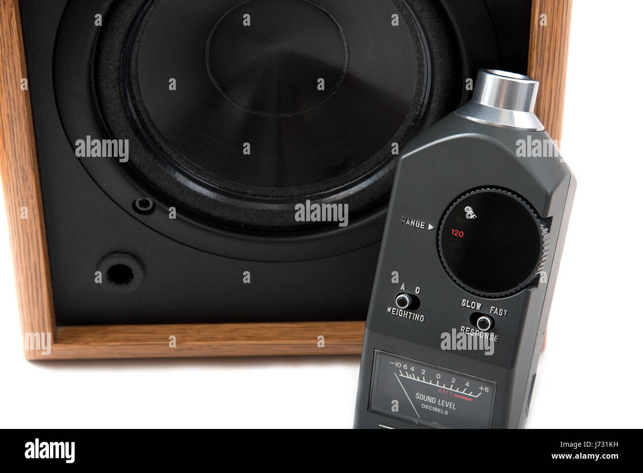 sound level meter audio dial gauge speaker decibel music sound isolated ...