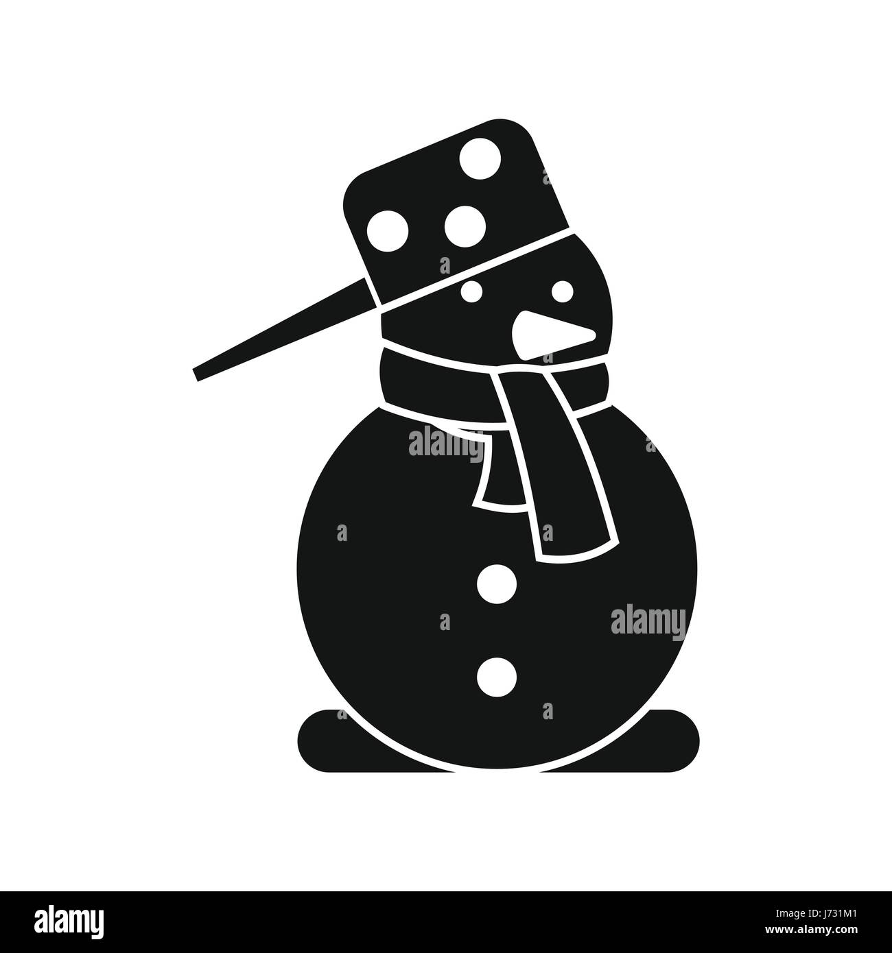 Snowman icon in simple style Stock Vector Image & Art - Alamy
