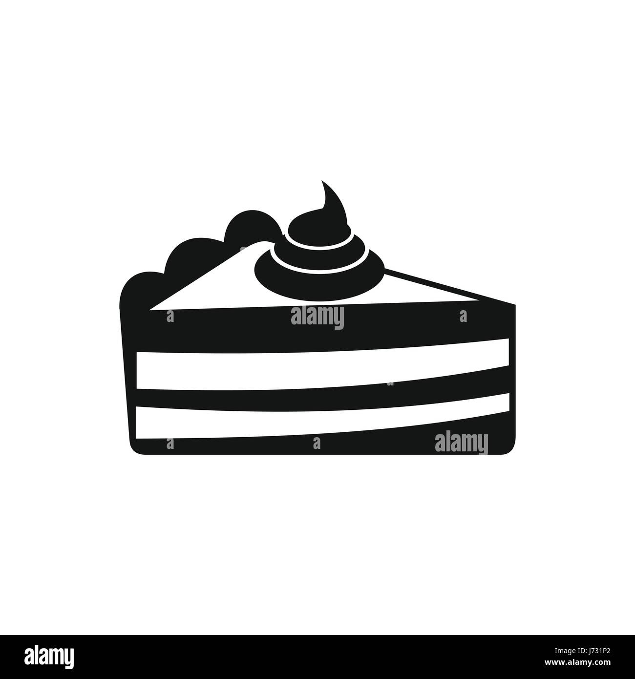 Piece of cake icon, simple style Stock Vector Image & Art - Alamy