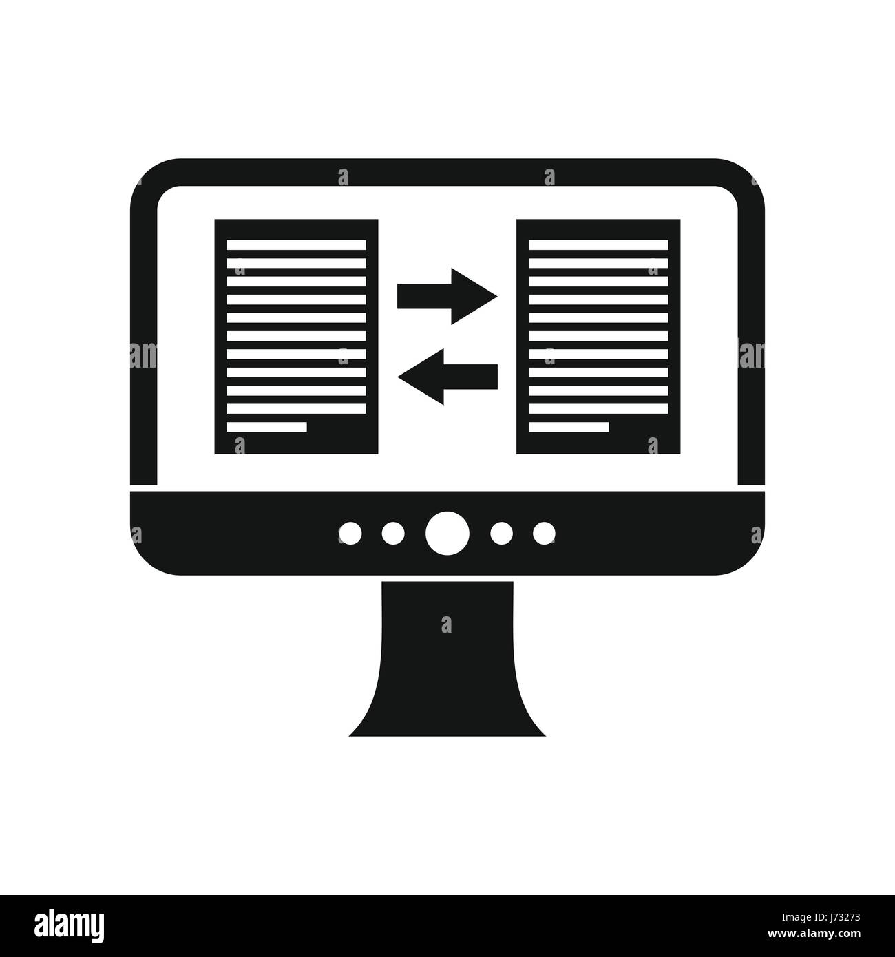 Translator app on the screen of computer icon Stock Vector Image & Art ...