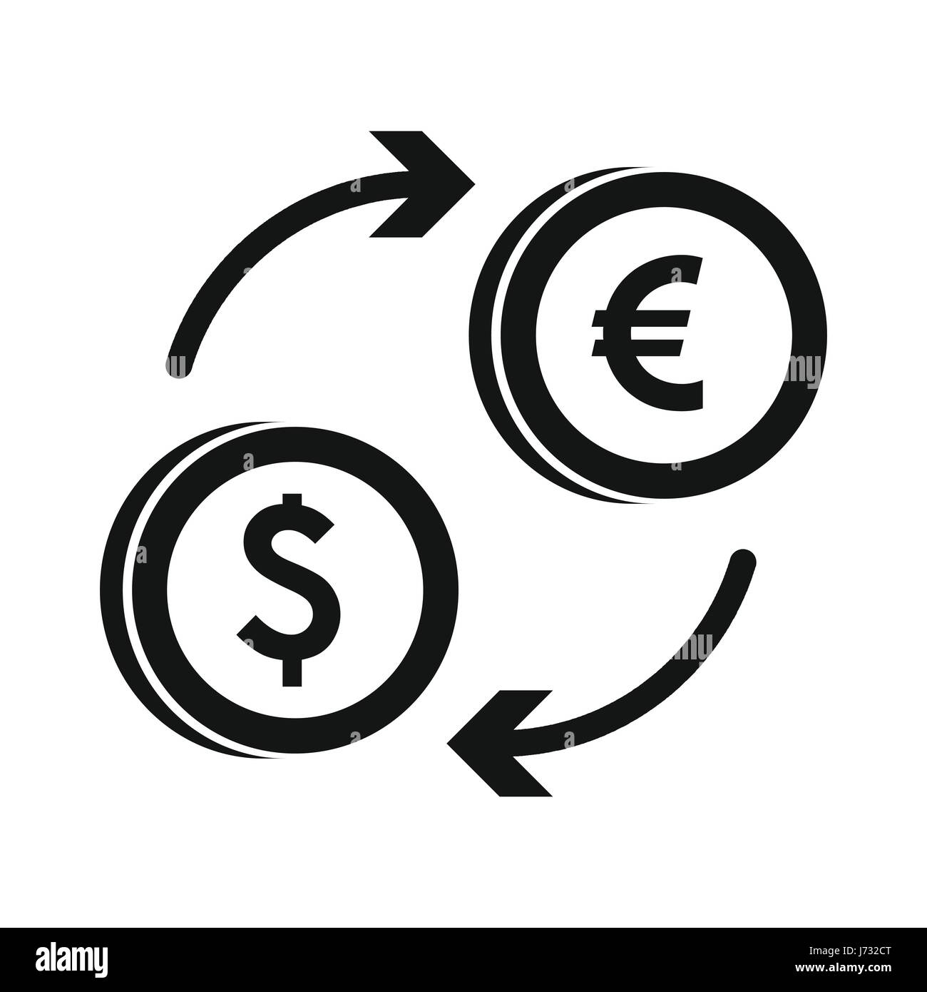 Euro dollar euro exchange icon, simple style Stock Vector Image & Art ...