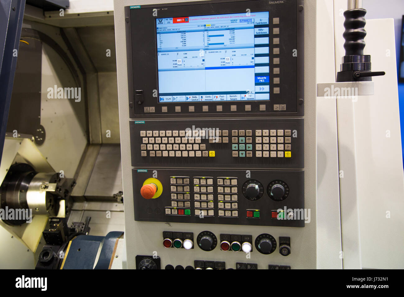 Control panel with buttons and key Stock Photo - Alamy