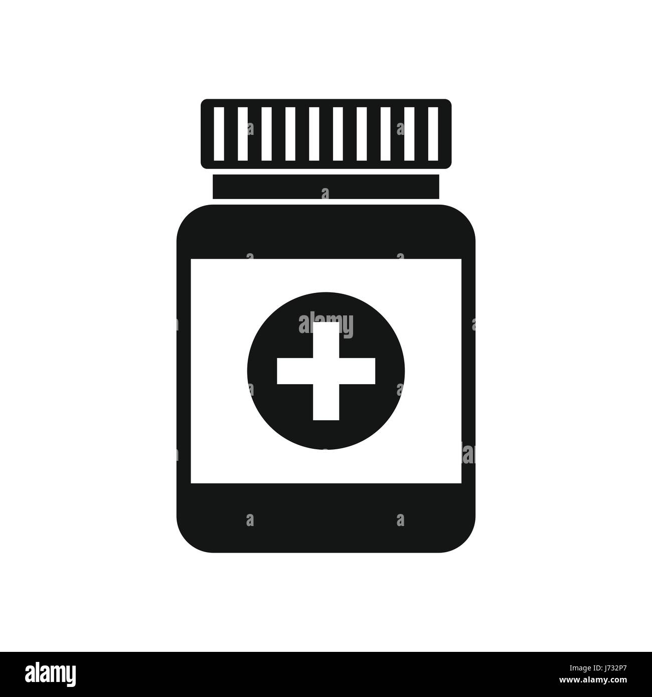 Medicine bottle icon, simple style Stock Vector Image & Art - Alamy