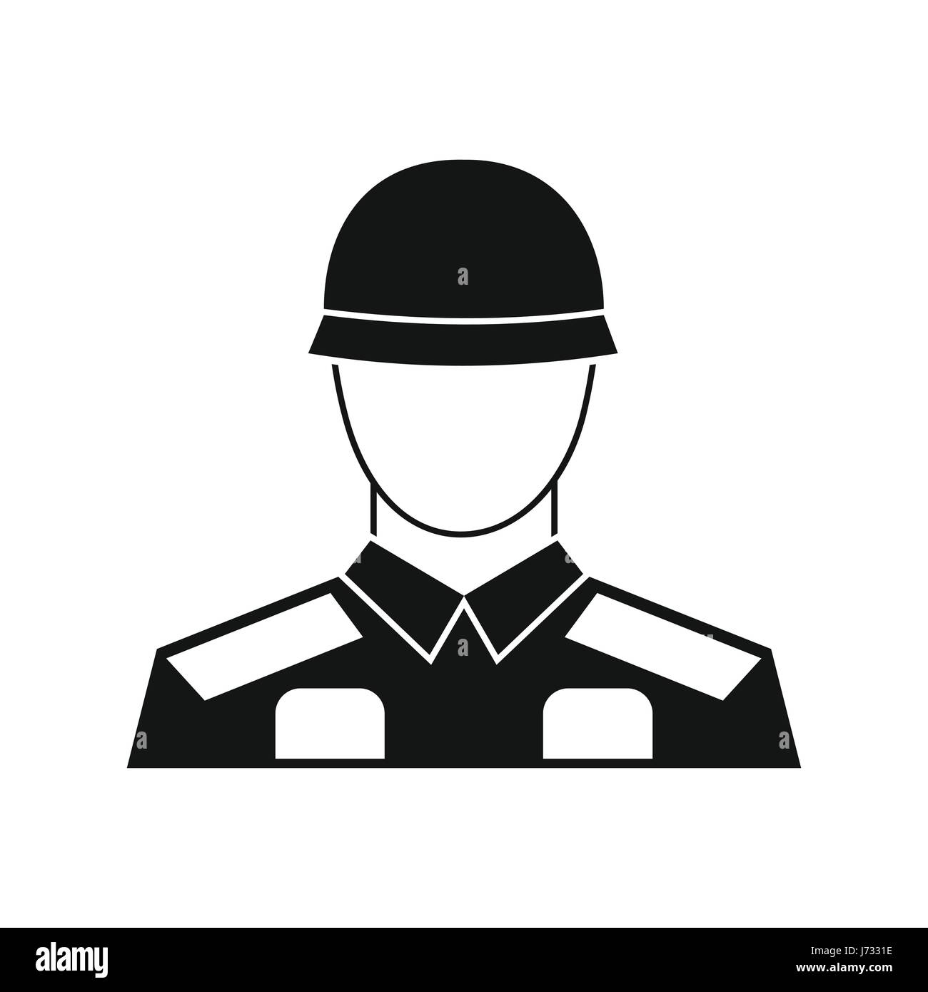 Soldier icon in simple style Stock Vector Image & Art - Alamy