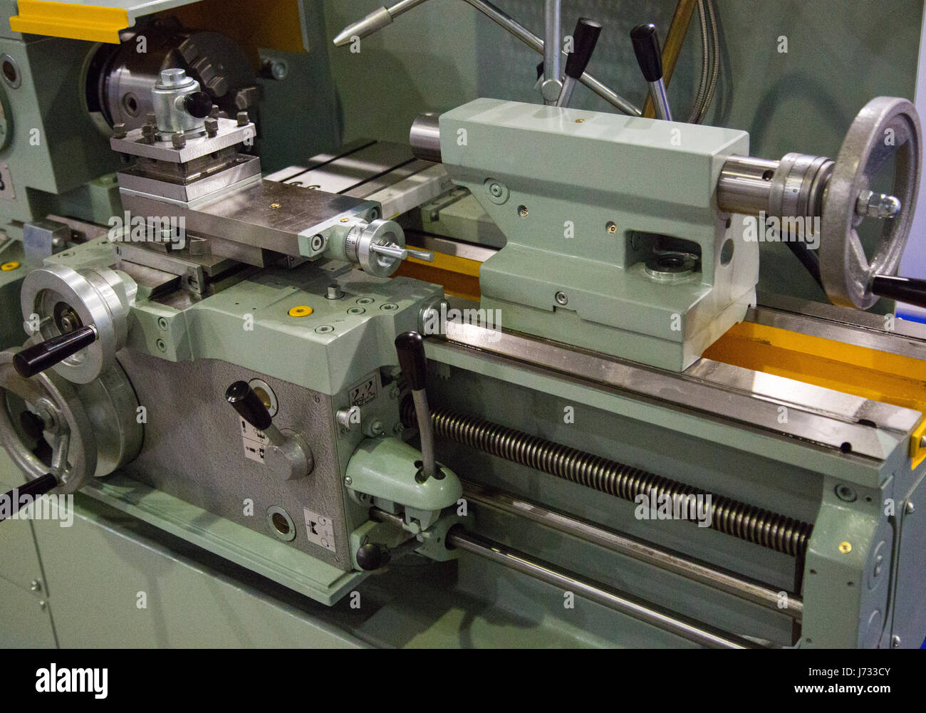 Worker turning wheel lathe hi-res stock photography and images - Alamy