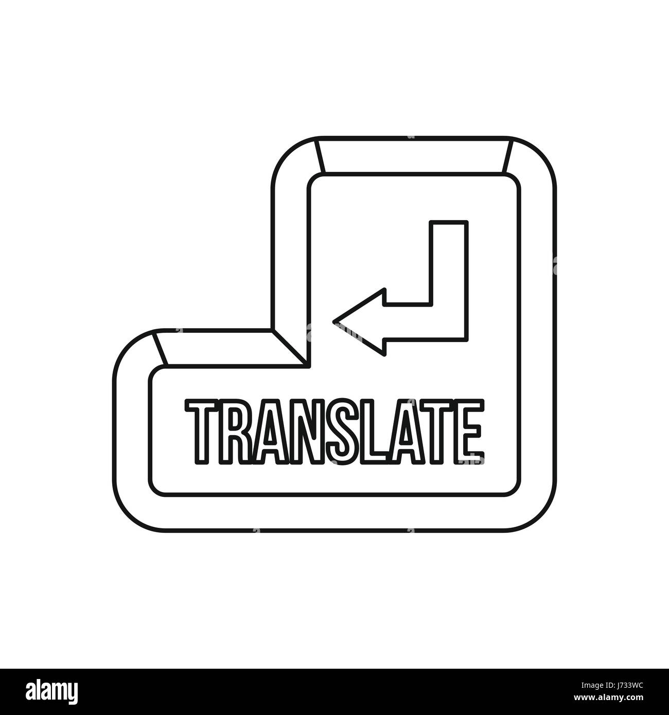 Translate button icon, outline style Stock Vector Image & Art - Alamy