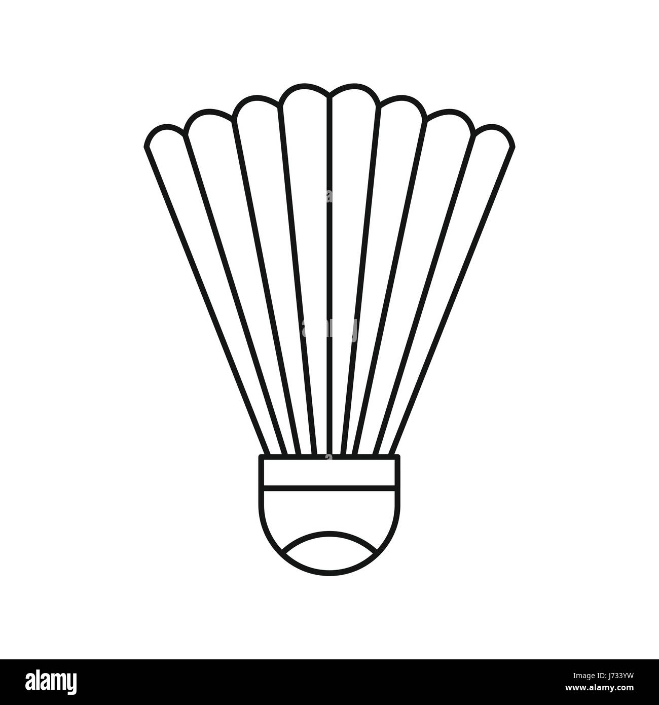 Shuttlecock icon in outline style Stock Vector Image & Art - Alamy
