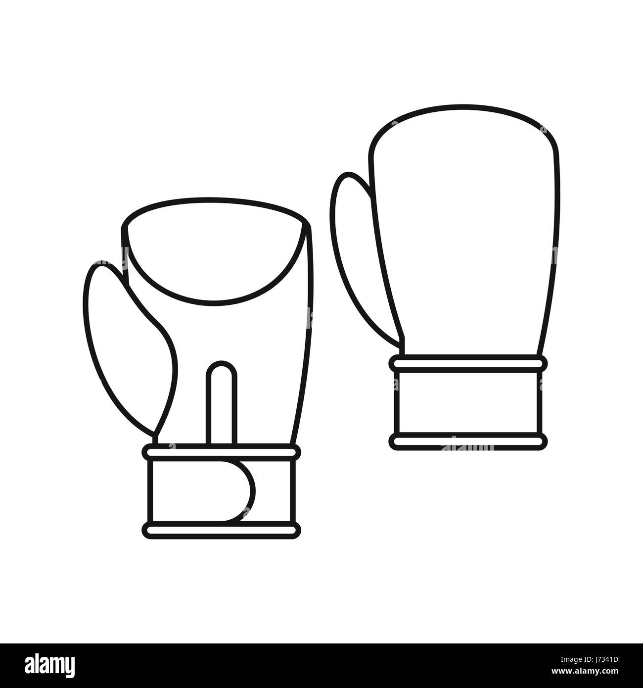 Boxing gloves icon, outline style Stock Vector Image & Art - Alamy