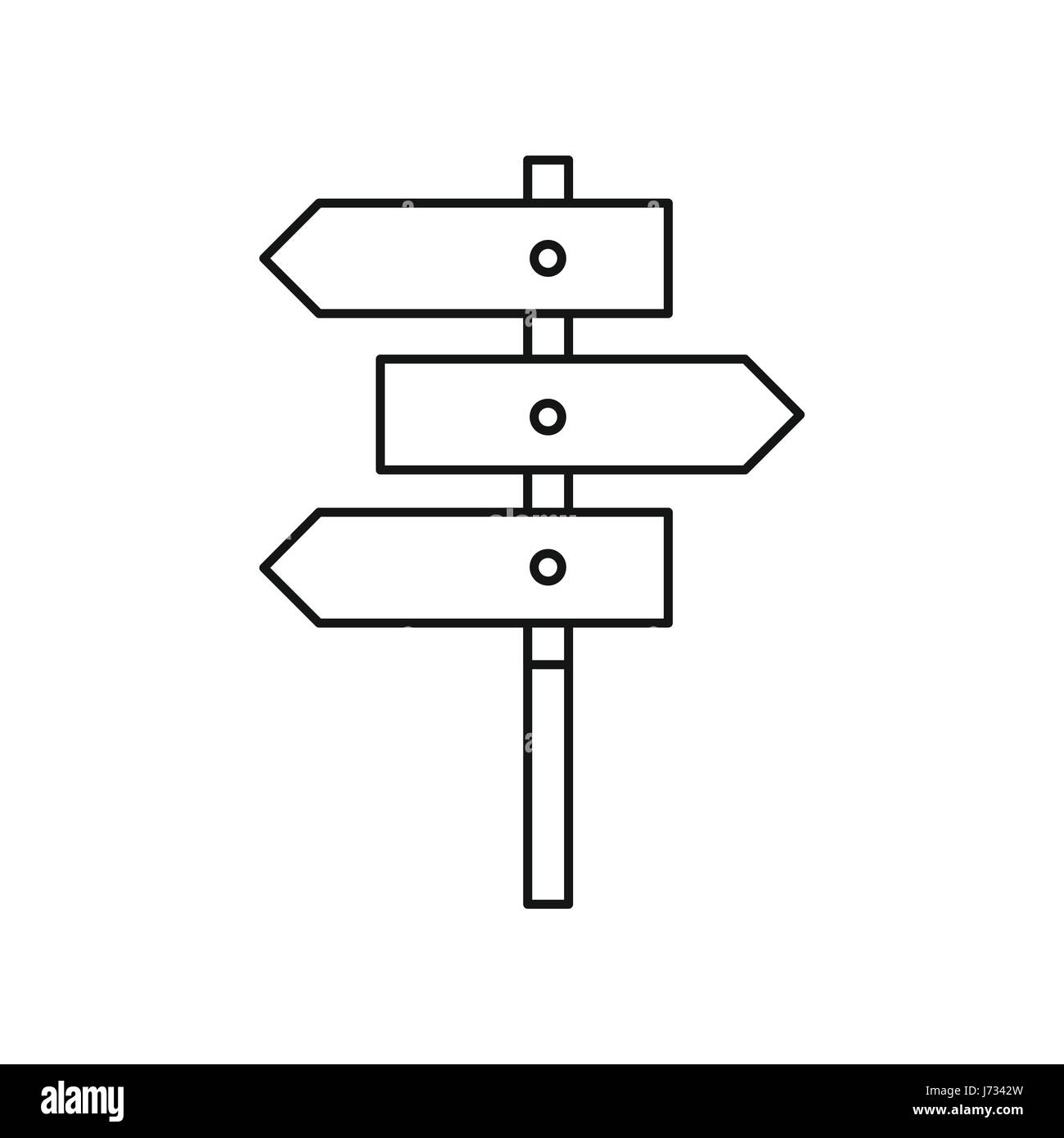 Direction signs icon, outline style Stock Vector Image & Art - Alamy