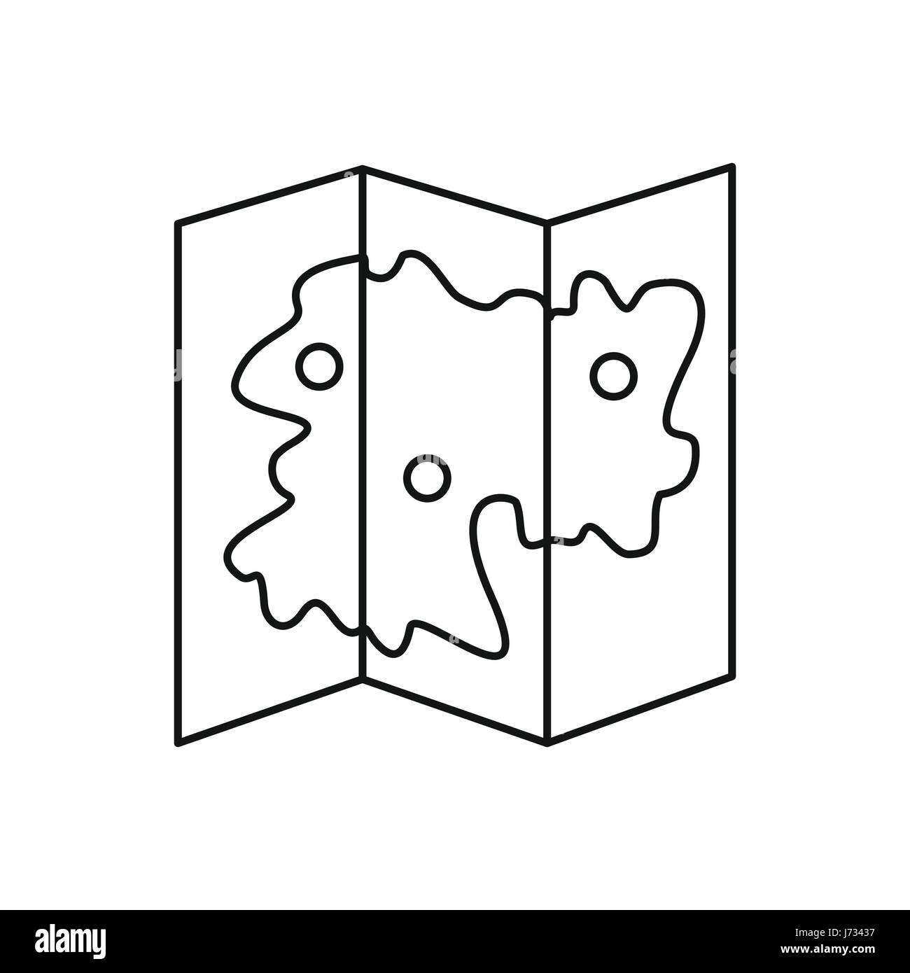 Map icon in outline style Stock Vector Image & Art - Alamy