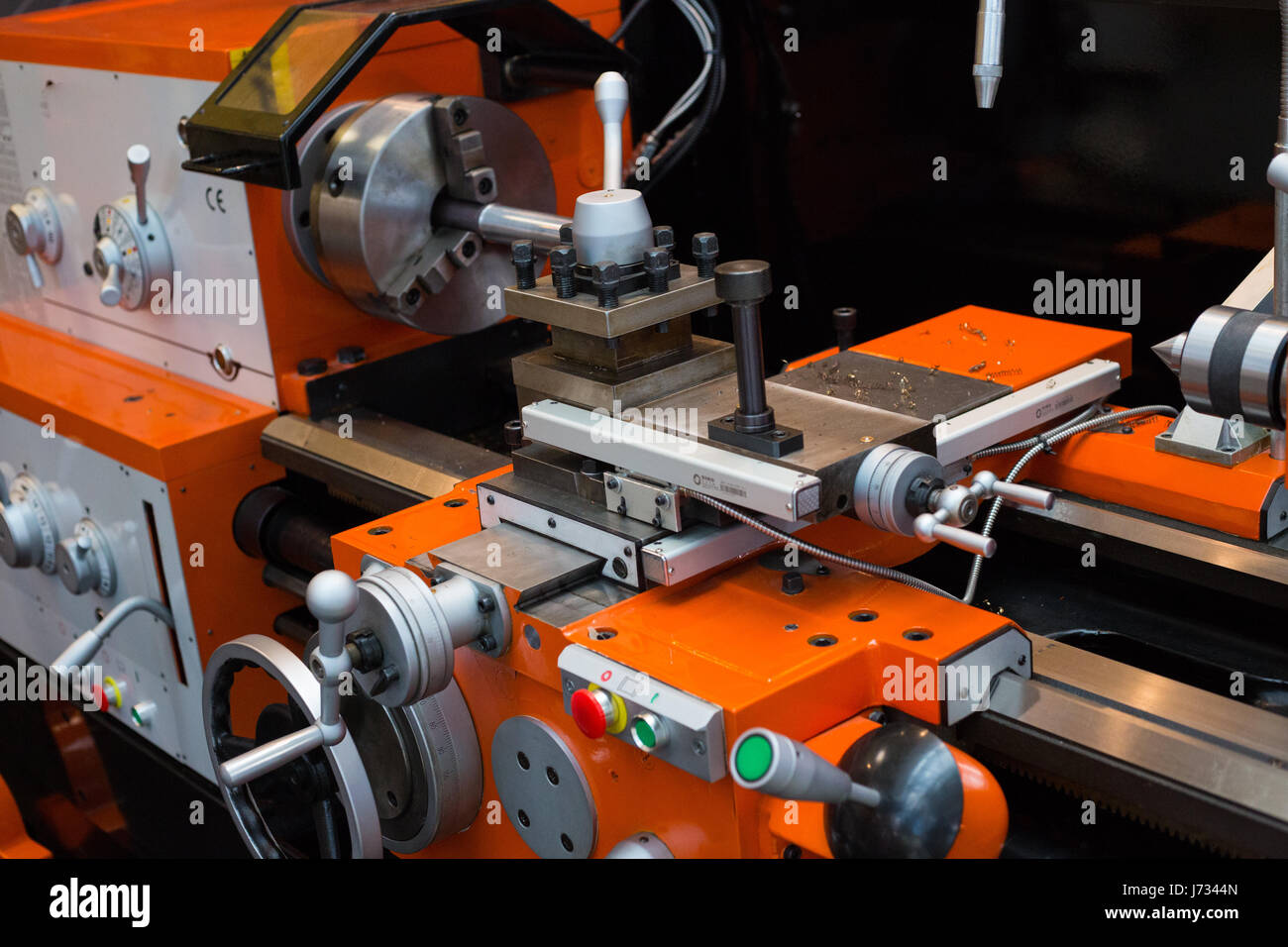 Modern programmable lathe Stock Photo - Alamy