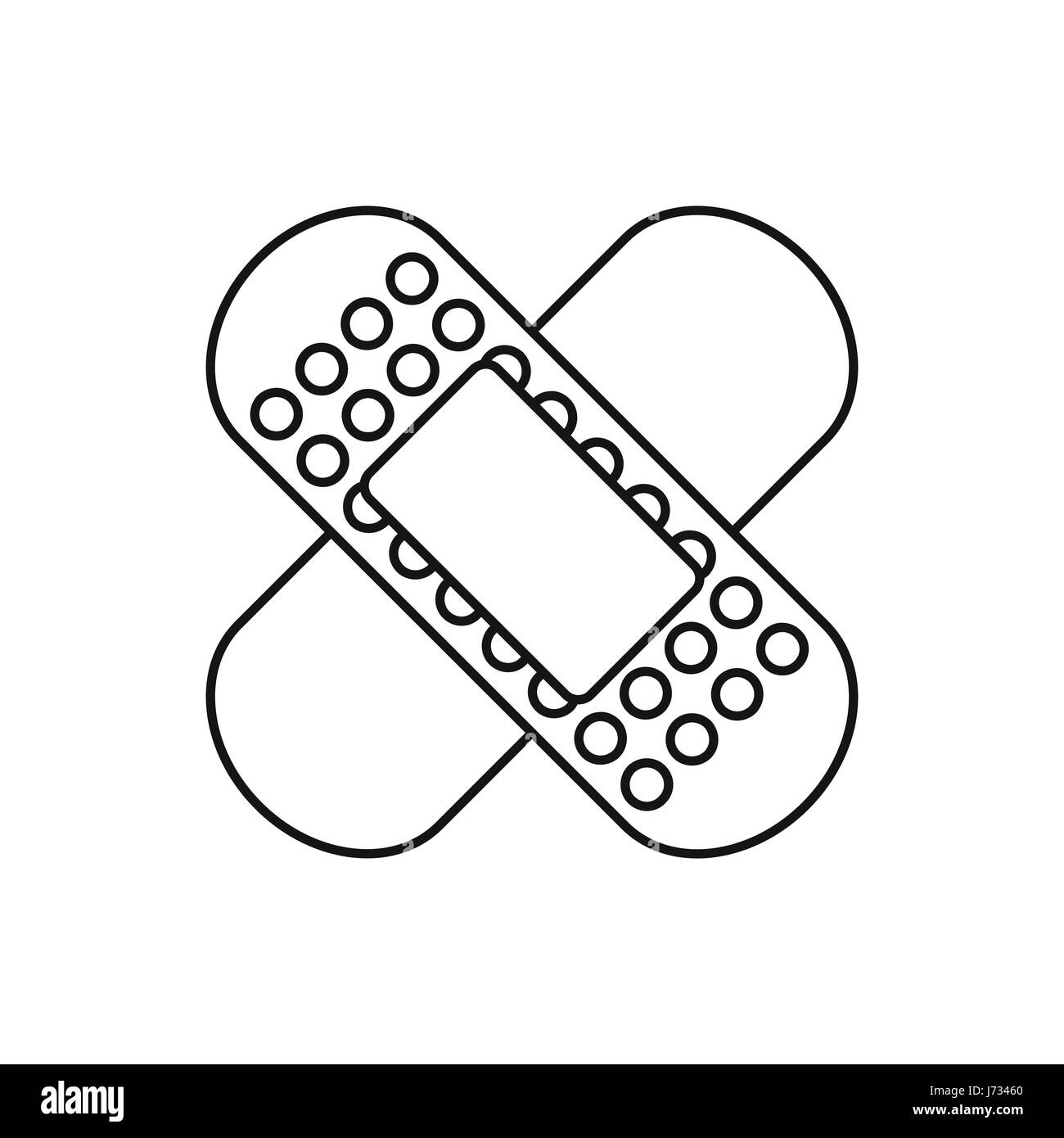 Medical patch icon, outline style Stock Vector Image & Art - Alamy