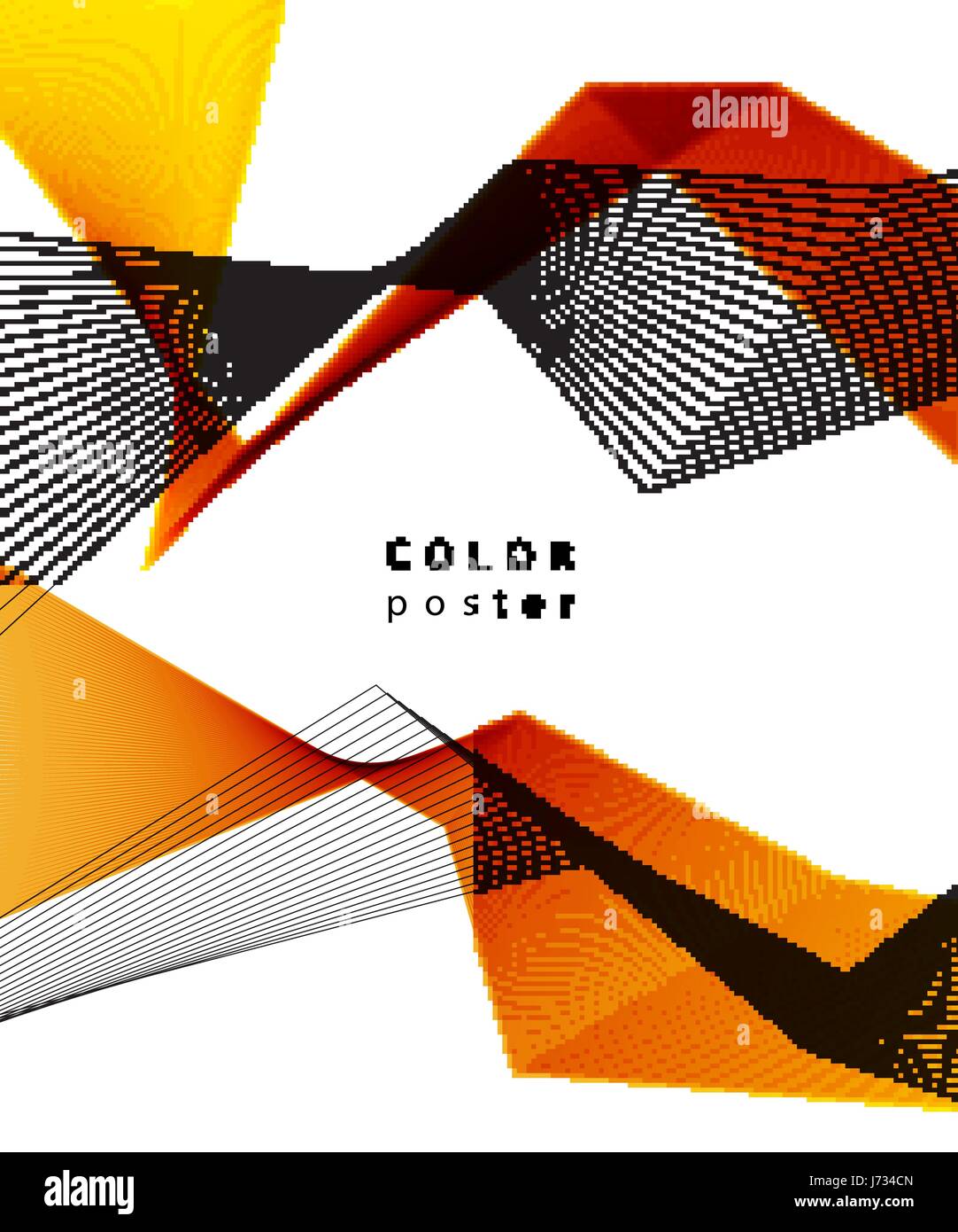 Vector color abstract geometric banner with triangle Stock Vector Image ...