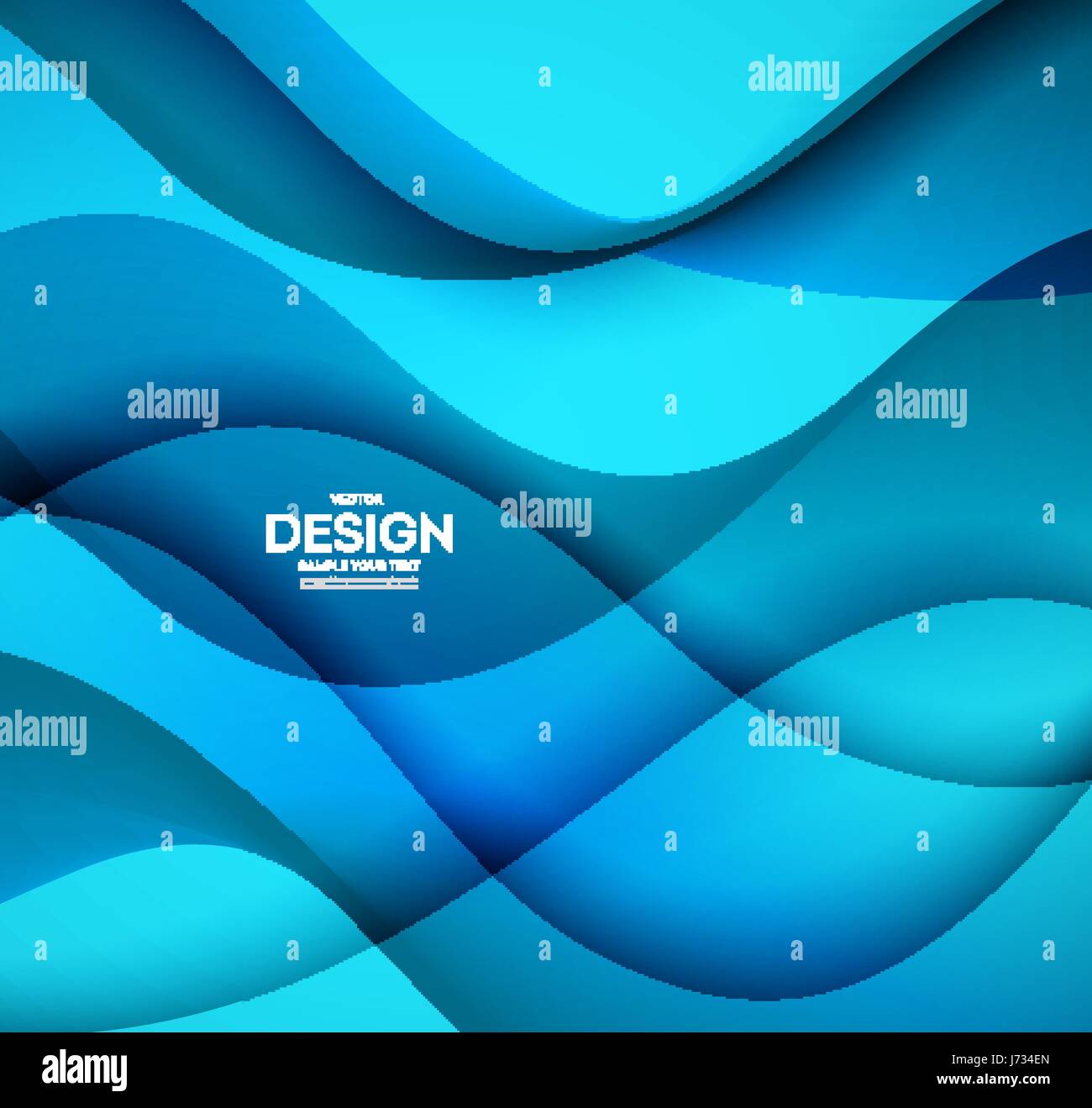 Abstract vector background, blue wavy Stock Vector Image & Art - Alamy