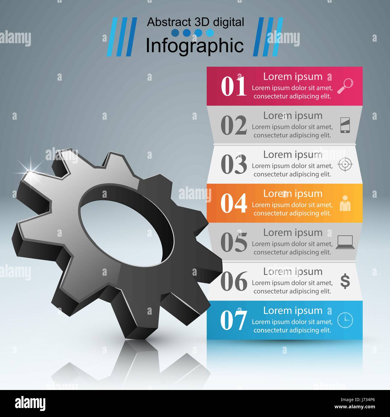 Cogwheel, gear icon. Business infographics Stock Vector Image & Art - Alamy