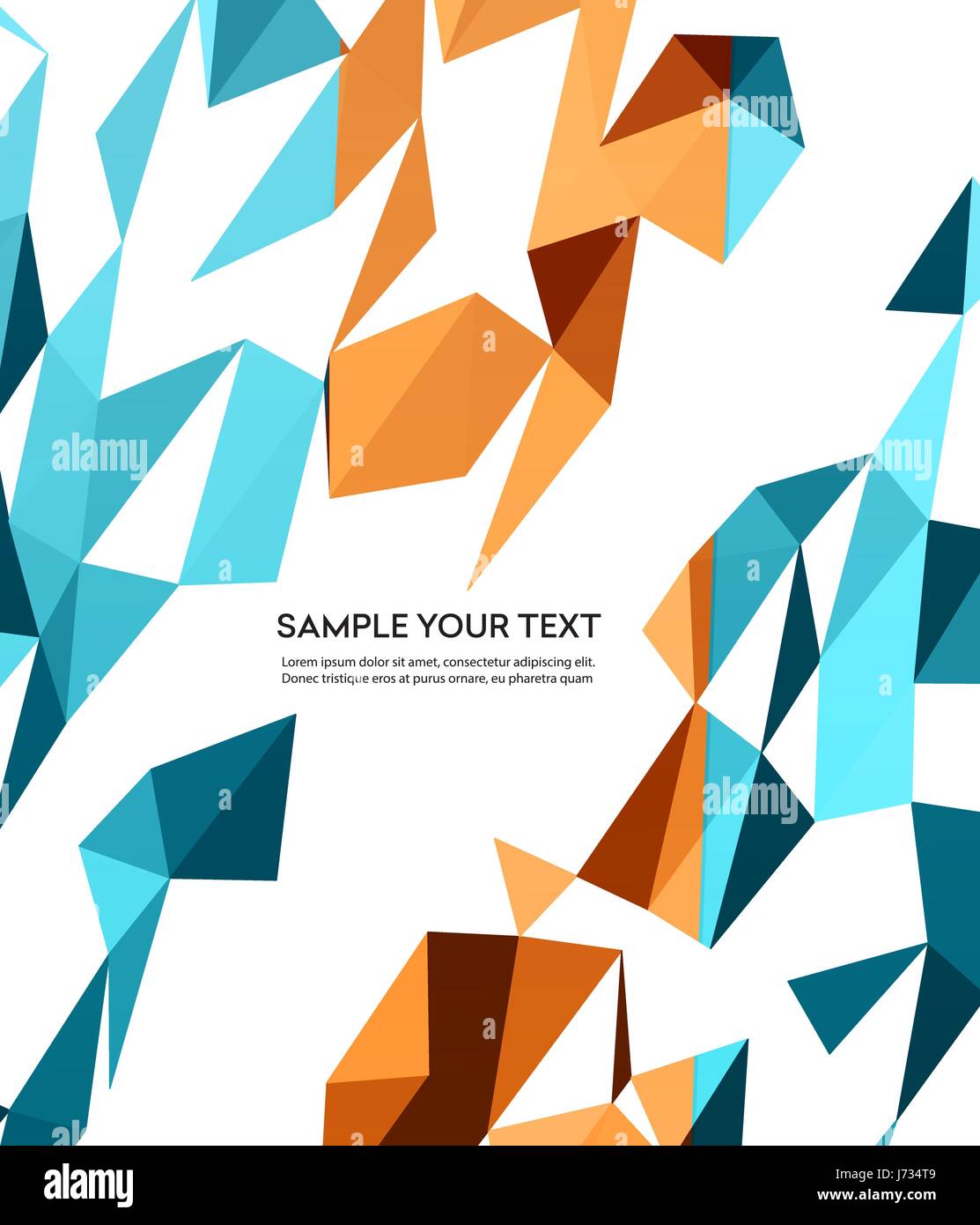Vector color abstract geometric banner with triangle Stock Vector Image ...
