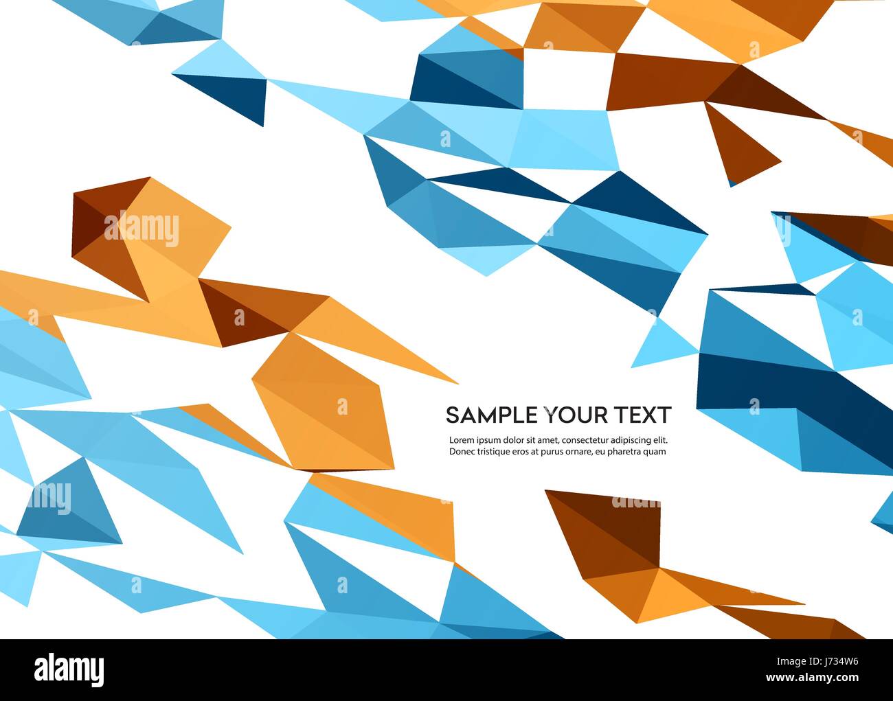 Vector color abstract geometric banner with triangle Stock Vector Image ...