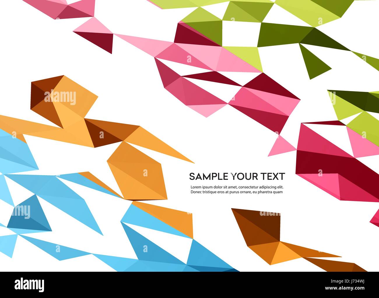 Vector color abstract geometric banner with triangle Stock Vector Image ...