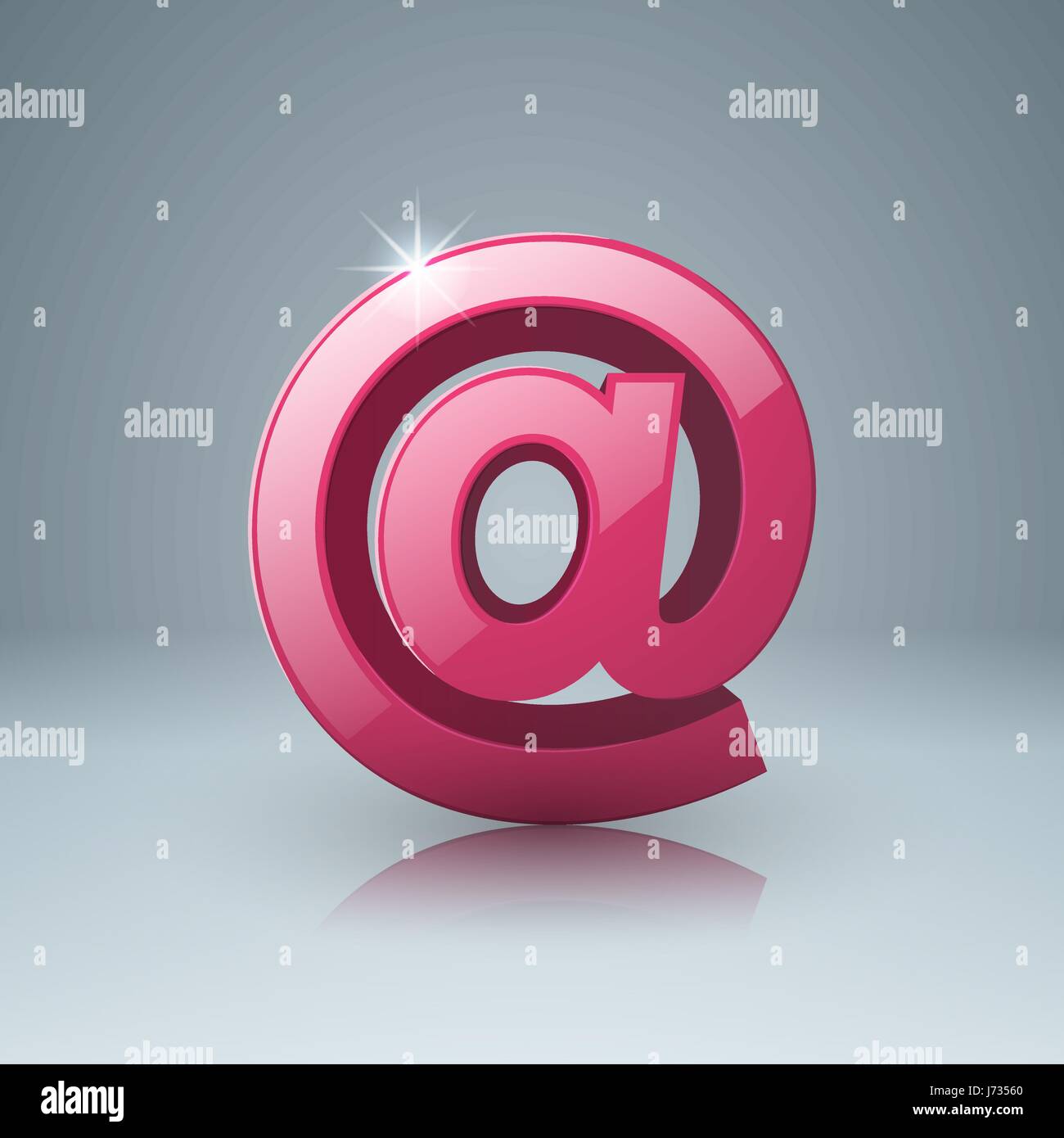Pink mail icon with white reflect Stock Vector Image & Art - Alamy