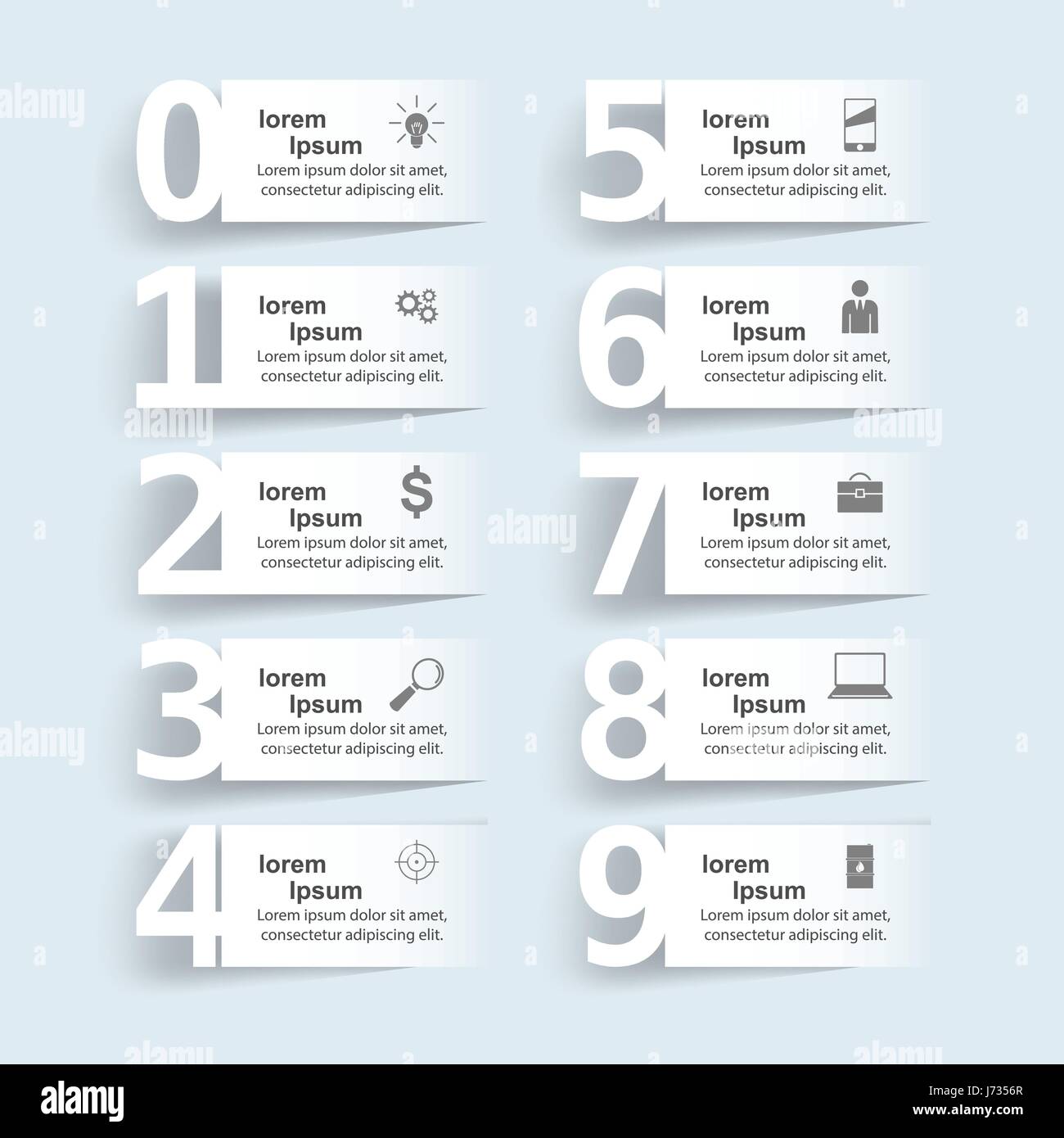 Infographic design. List of 10 items Stock Vector Image & Art - Alamy