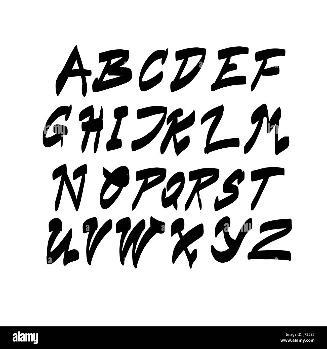 Bold Script Lettering Black and White Stock Photos & Images - Alamy