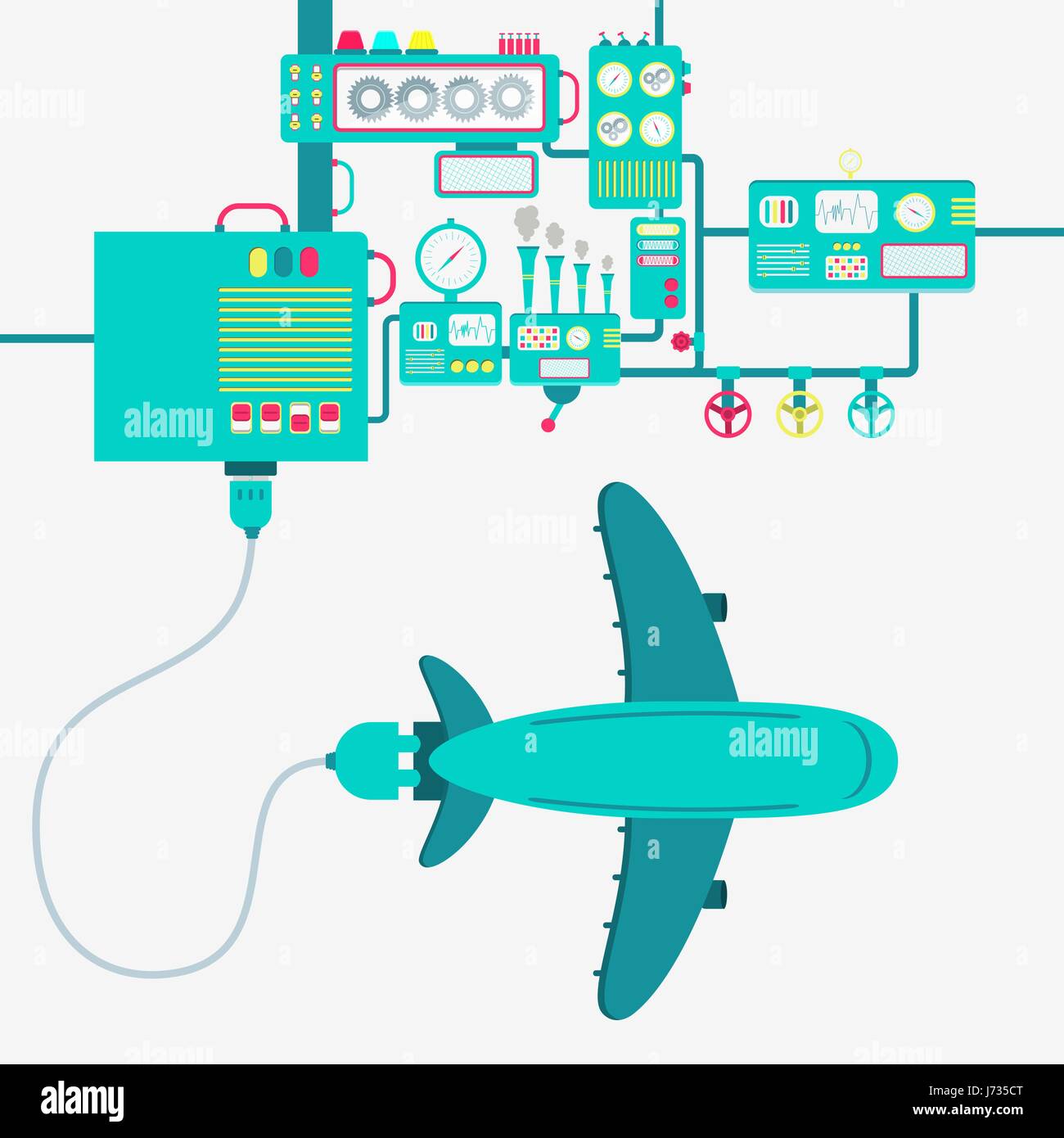 Power socket airplane Stock Vector Images - Alamy