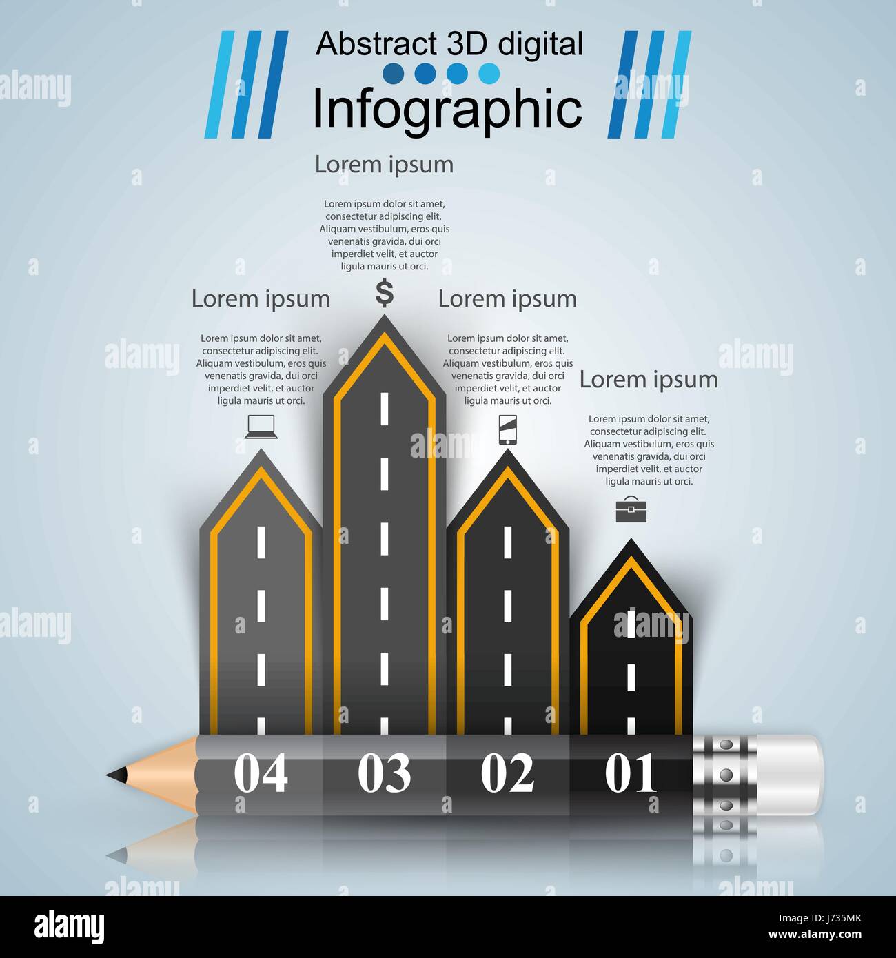 Road infographic design template and marketing icons Stock Vector Image ...