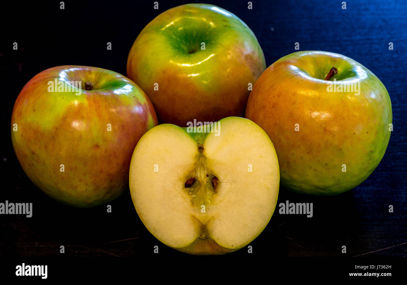 Cute group of apples fresh and natural Stock Photo - Alamy